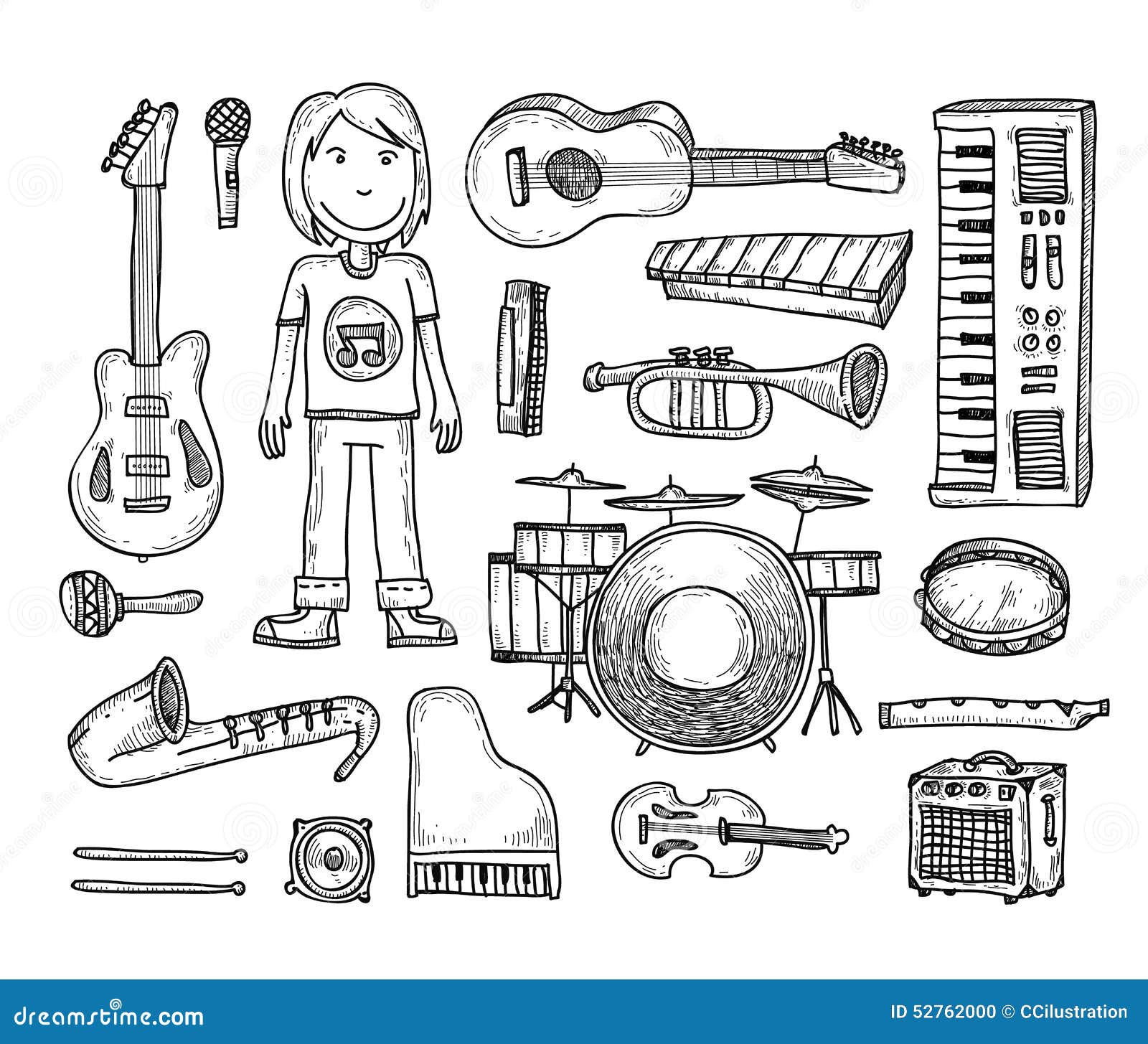 Instruments Collection -3:Recorder Cartoon Vector | CartoonDealer.com ...