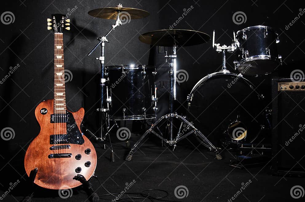 Set of musical instruments stock image. Image of drum - 30591261