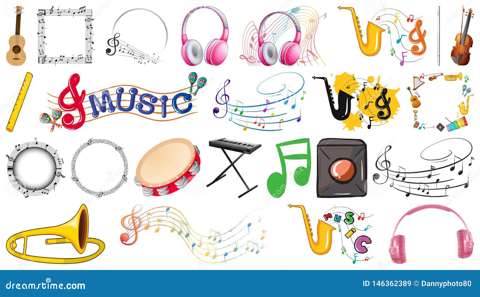 Muscial Instruments Background Stock Illustrations – 10 Muscial ...