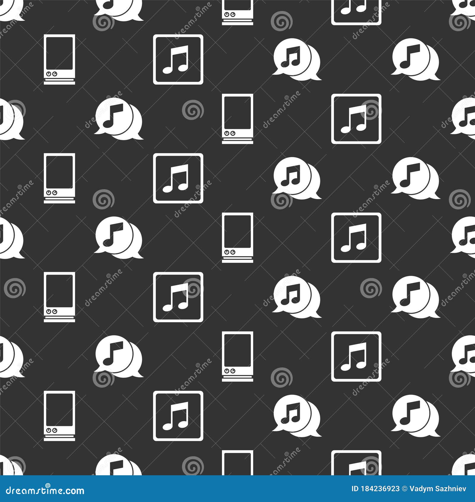 Set Musical Note in Speech Bubble, Musical Note in Speech Bubble, Voice ...