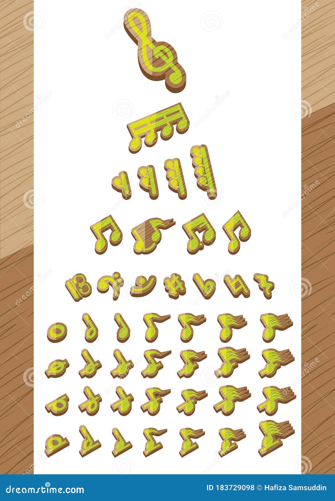 Set of Musical Notes. Vector Illustration Decorative Background Design ...