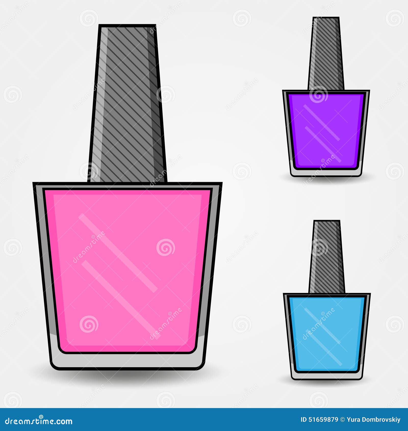 Set of nail polish, vector stock vector. Illustration of fashion - 51659879