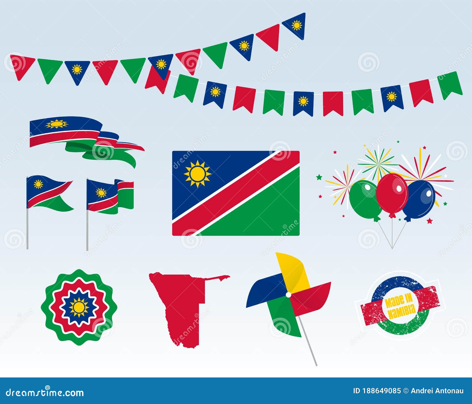 SET-Namibia stock vector. Illustration of blazon, celebration - 188649085