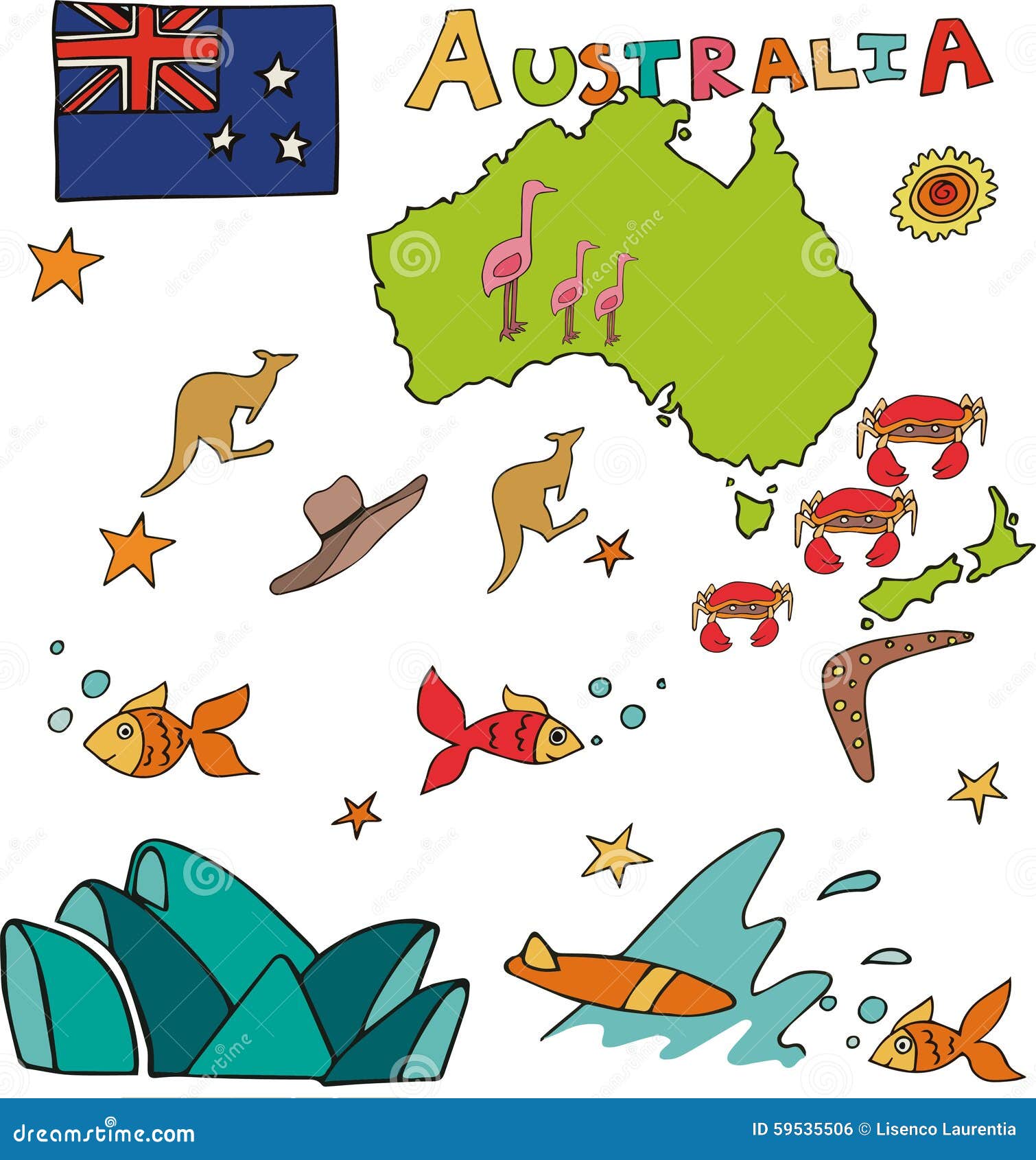 Australia Color Map With Regions Icon. Business Cartography Concept ...