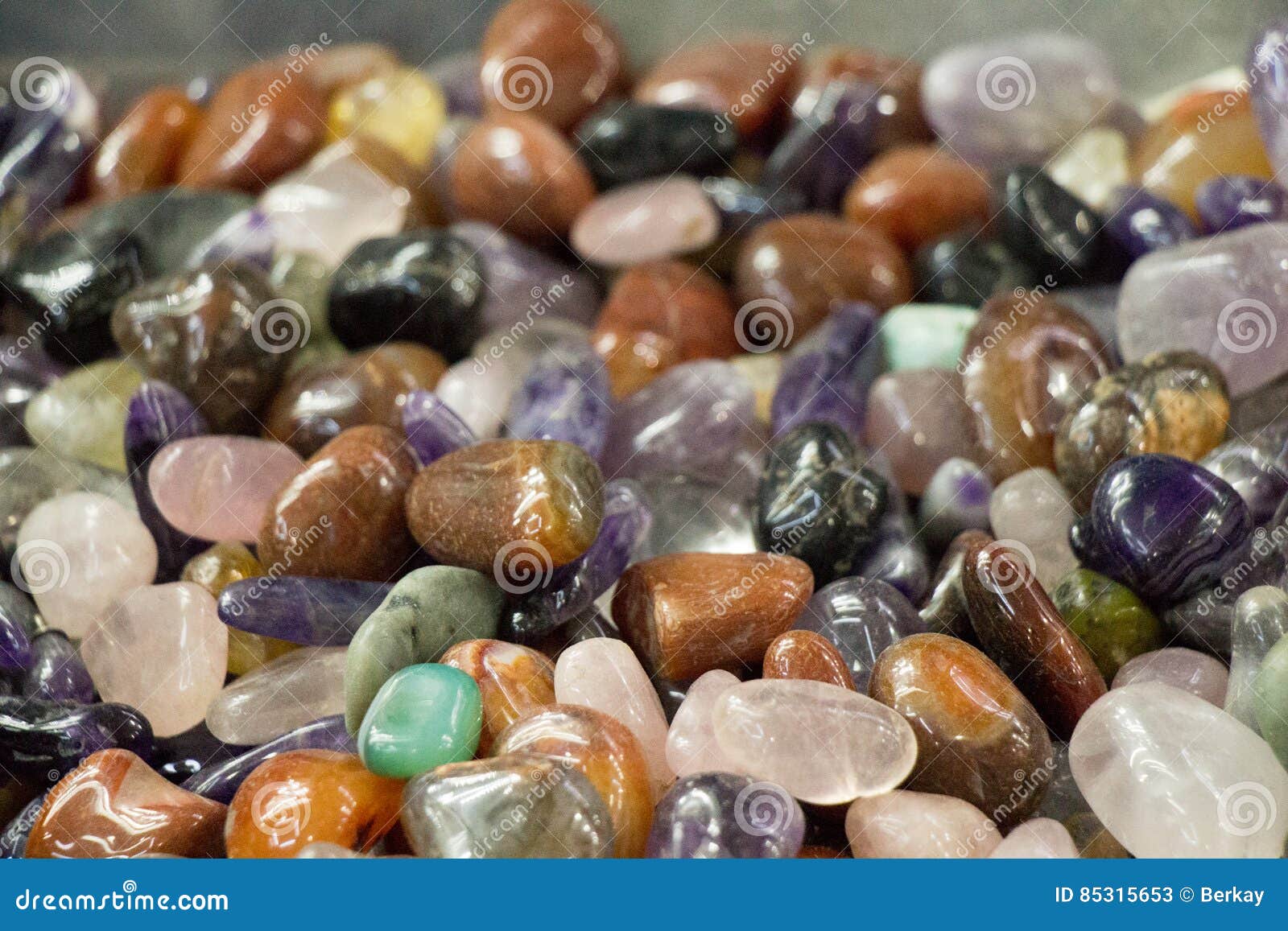 Set of Natural Mineral Gemstones of Various Type Stock Image - Image of ...
