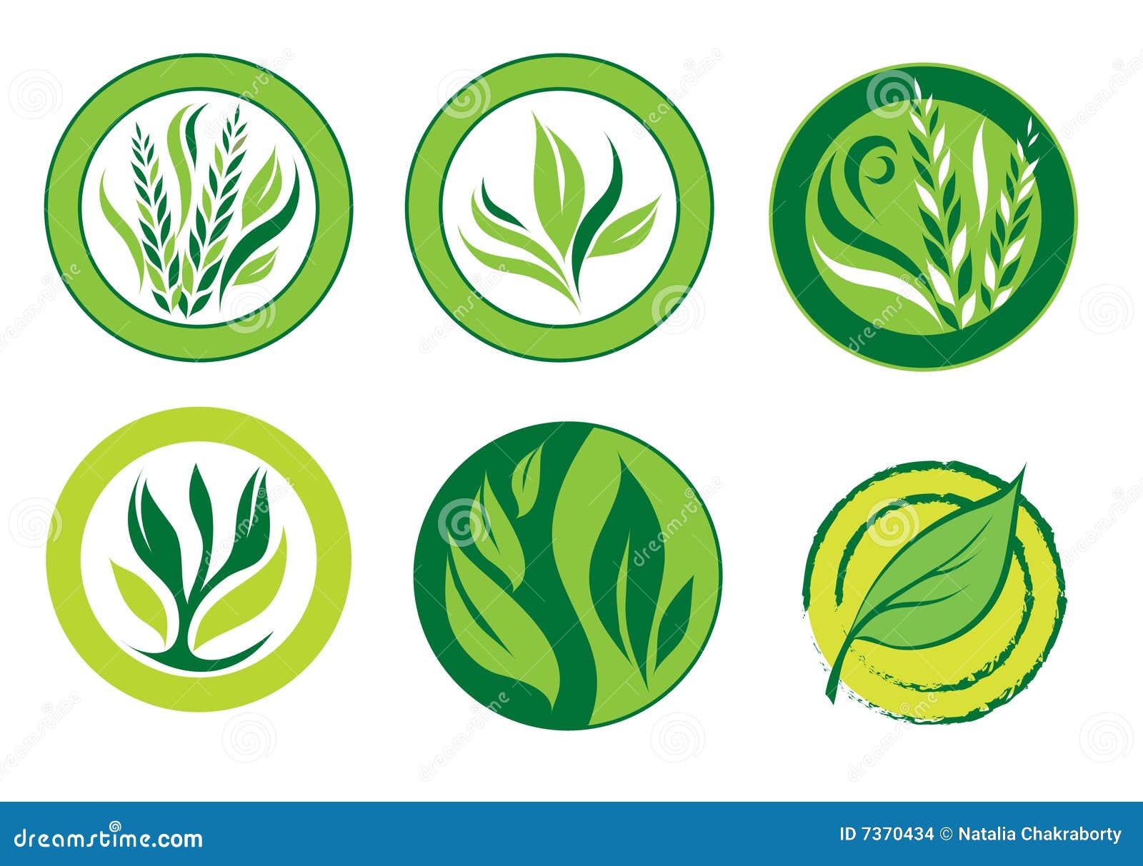 Set of naturality symbols stock vector. Illustration of backgrounds ...