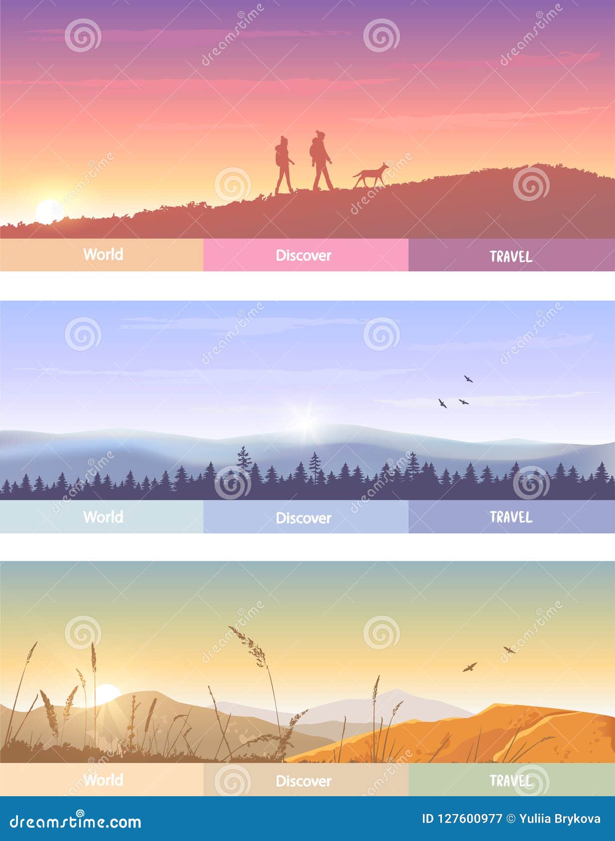 Set nature stock illustration. Illustration of nature - 127600977