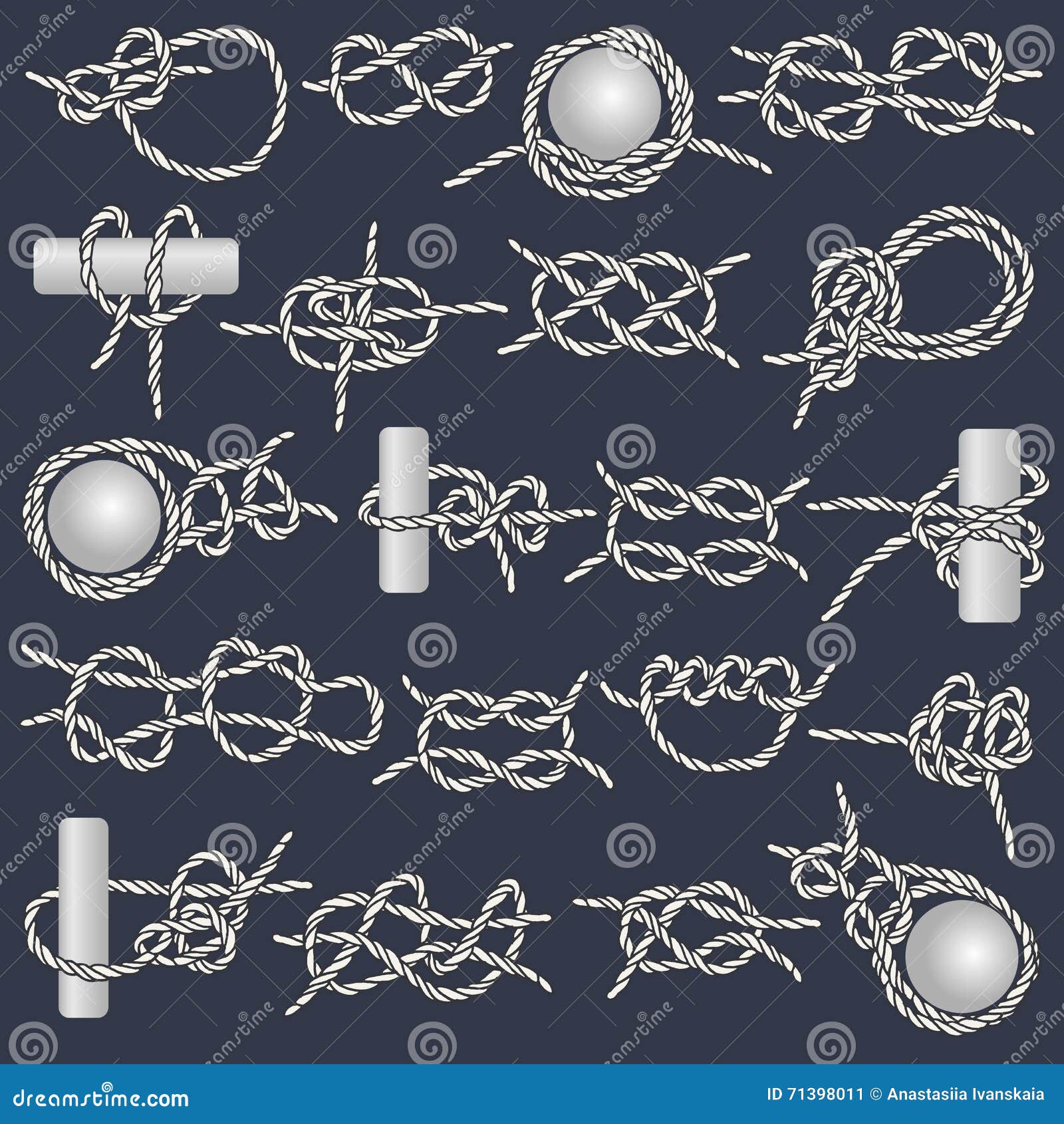 Nautical Rope Knot Drawing