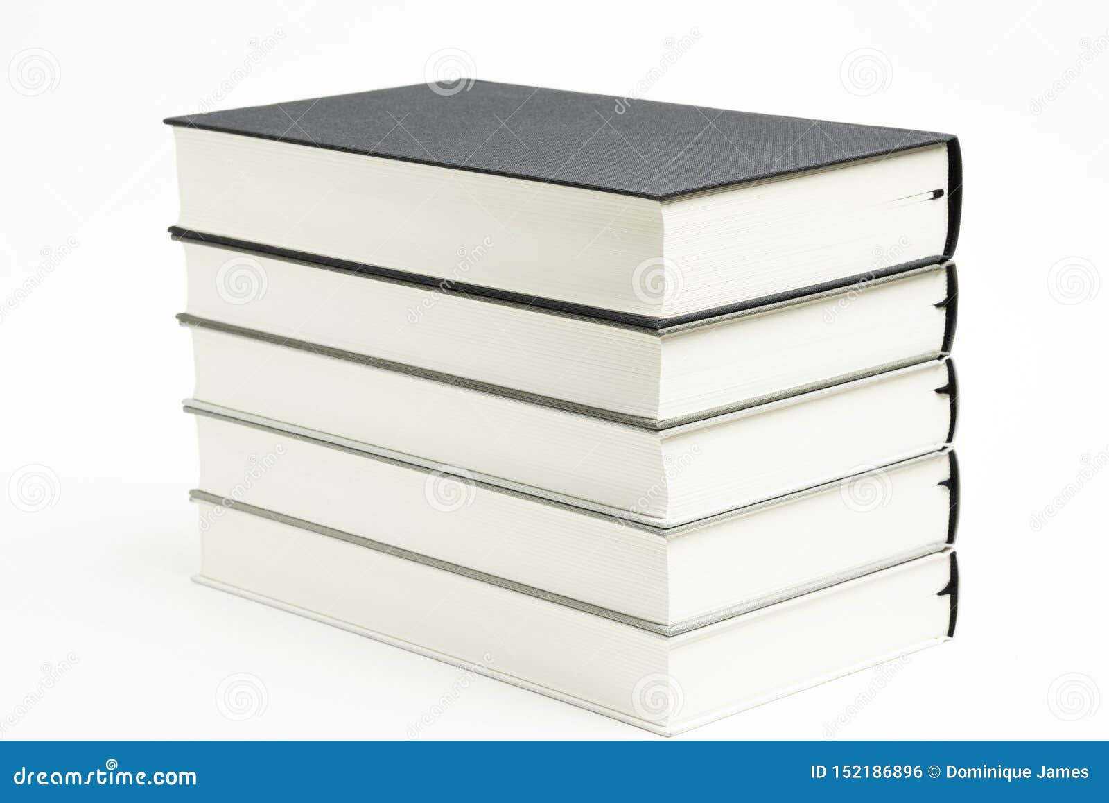 A Set of Neatly Stacked Monochromatic Cloth Bound Books Stock Photo ...