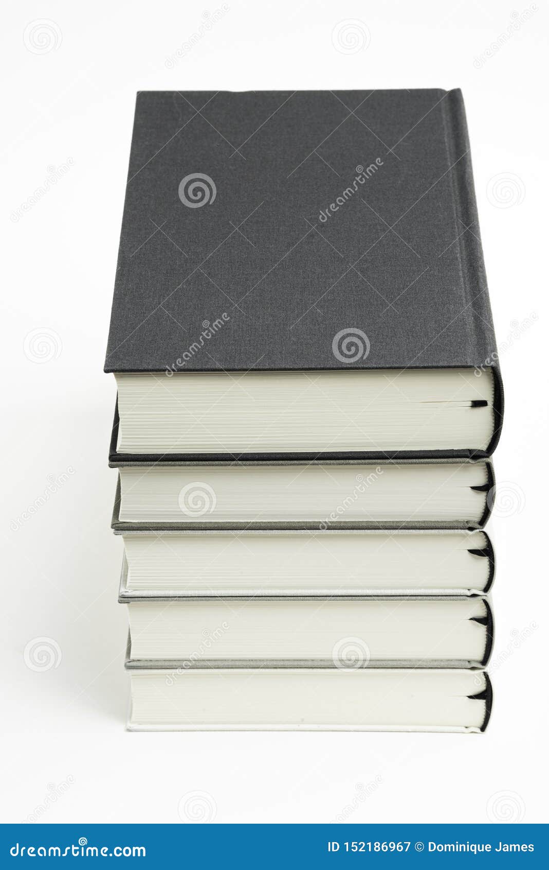 A Set of Neatly Stacked Monochromatic Cloth Bound Books Stock Image ...