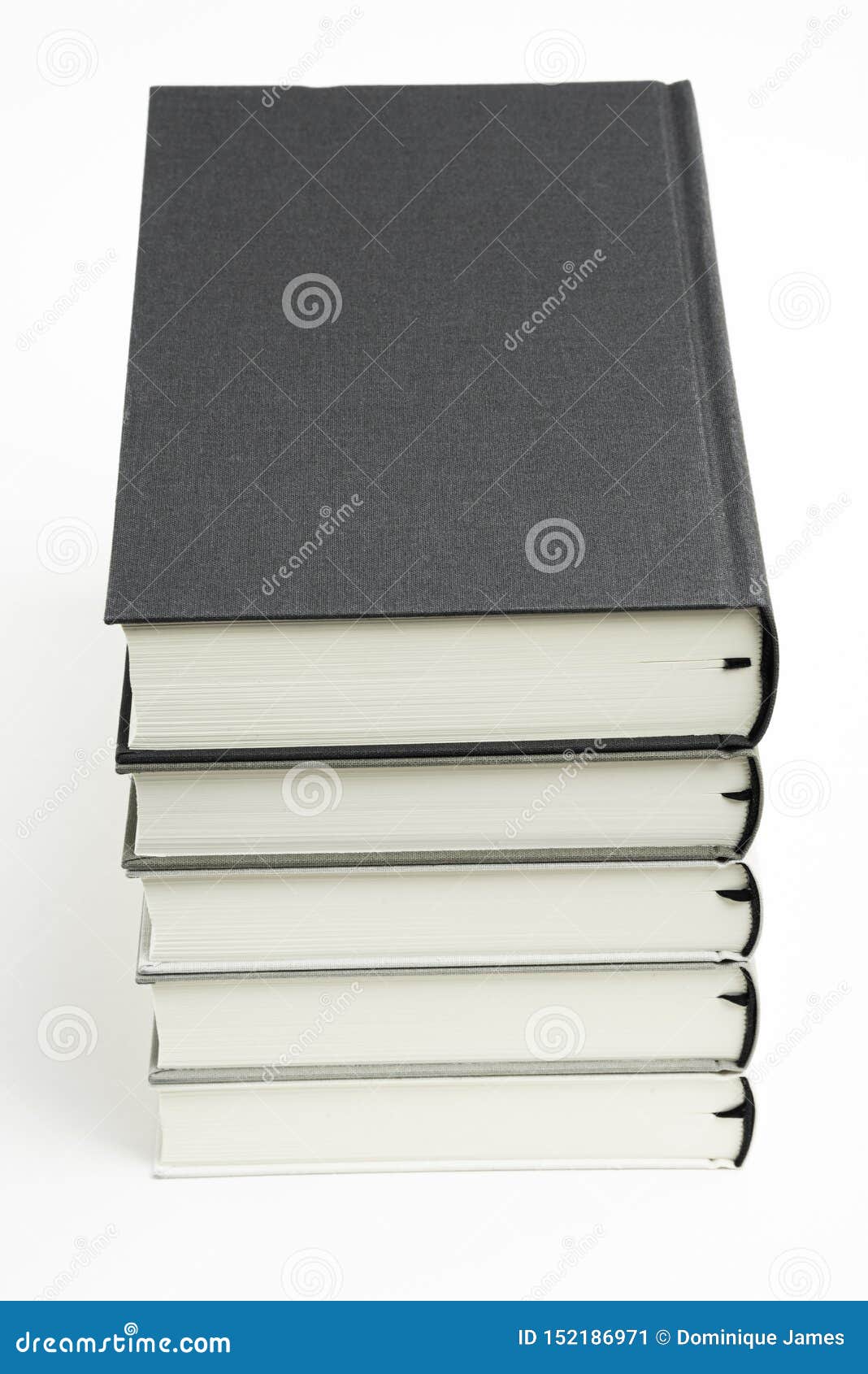 A Set of Neatly Stacked Monochromatic Cloth Bound Books Stock Image ...