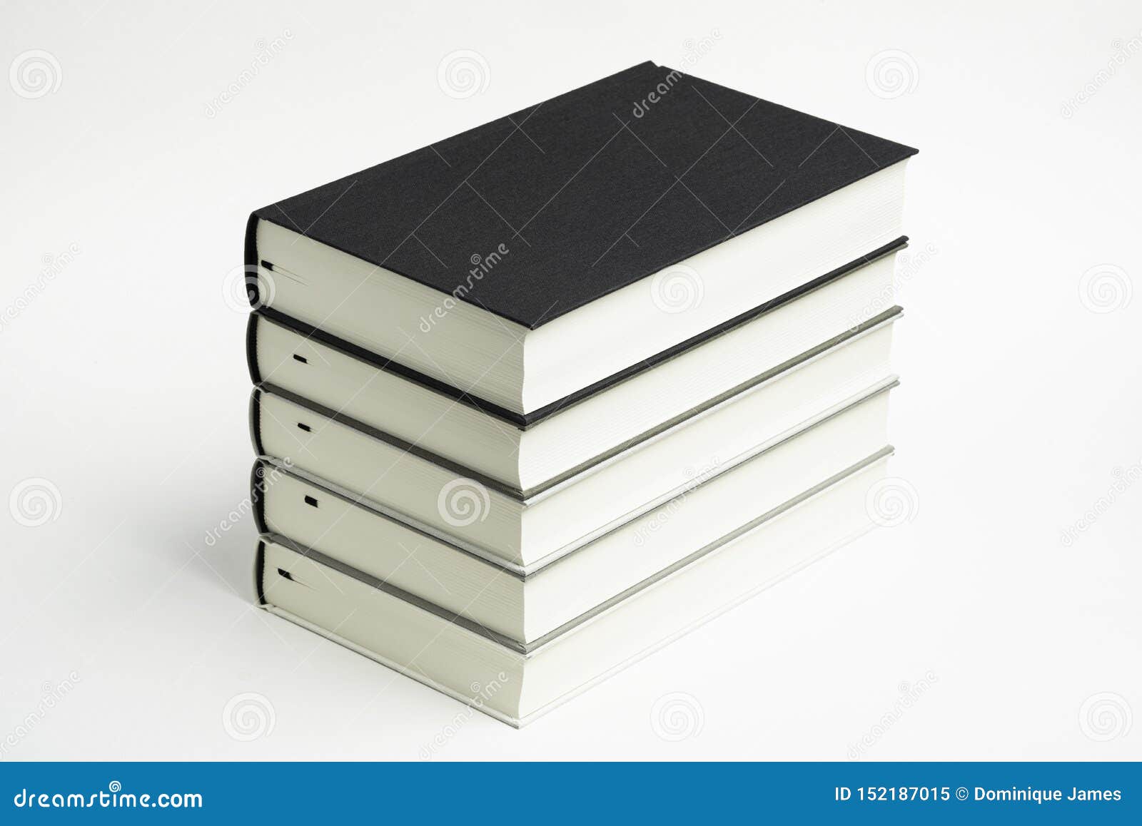 A Set of Neatly Stacked Monochromatic Cloth Bound Books Stock Image ...