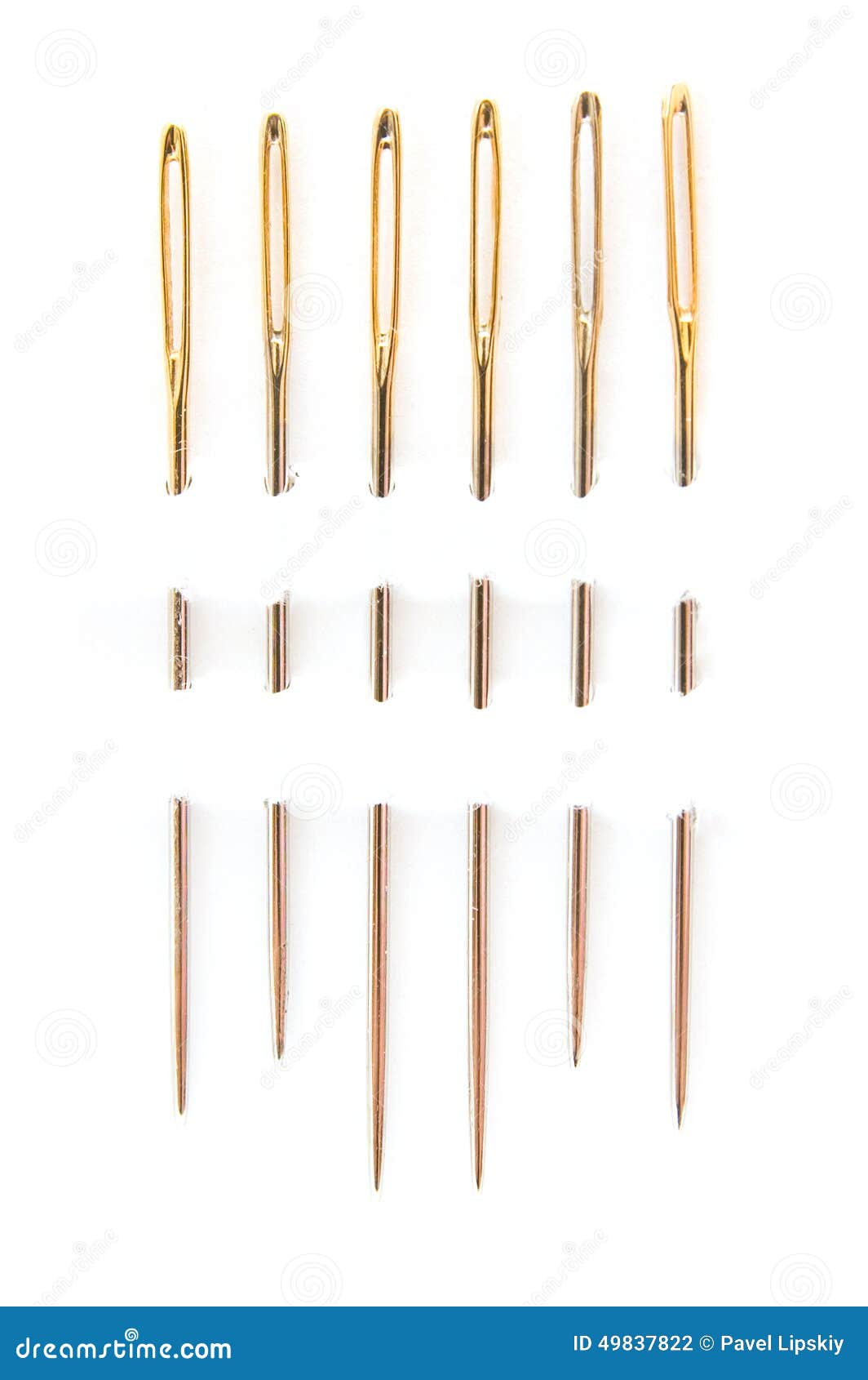 Set of needles closeup stock photo. Image of isolated - 49837822