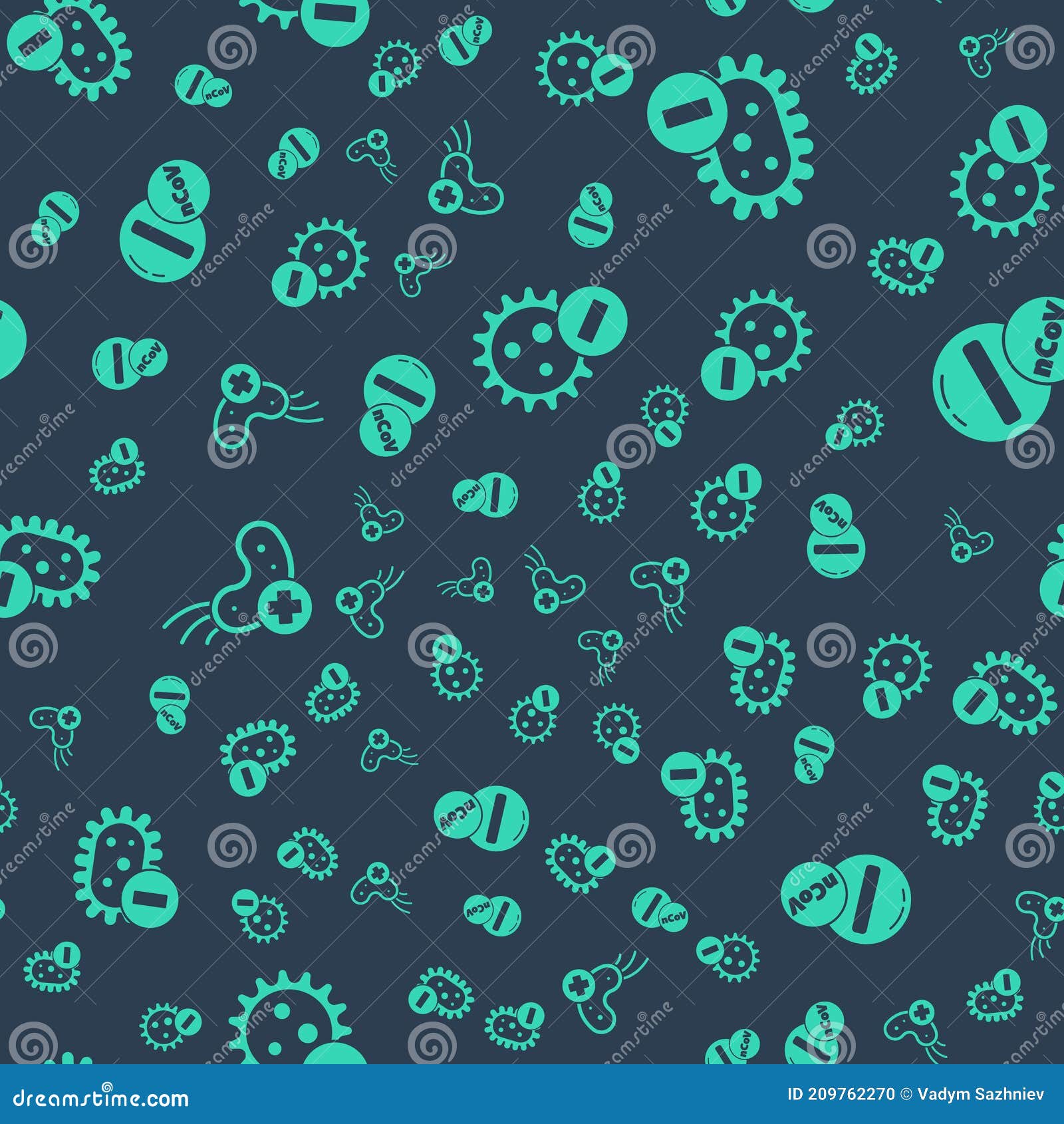 Set Negative Virus, Negative Virus, Positive Virus and Medicine Pill or ...