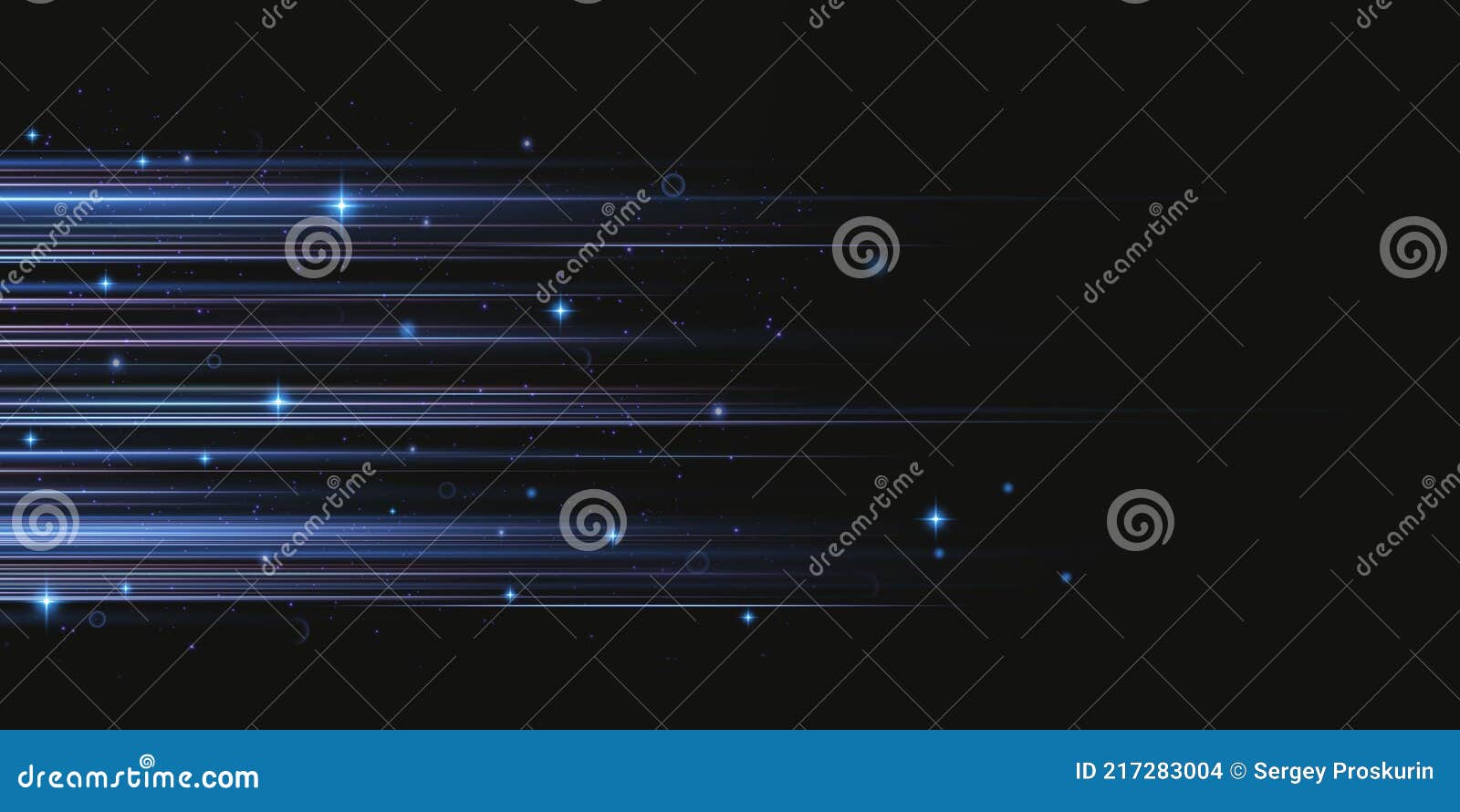 A Set of Neon or Blue Light Glow Flare Stars Effects. Stock Vector ...