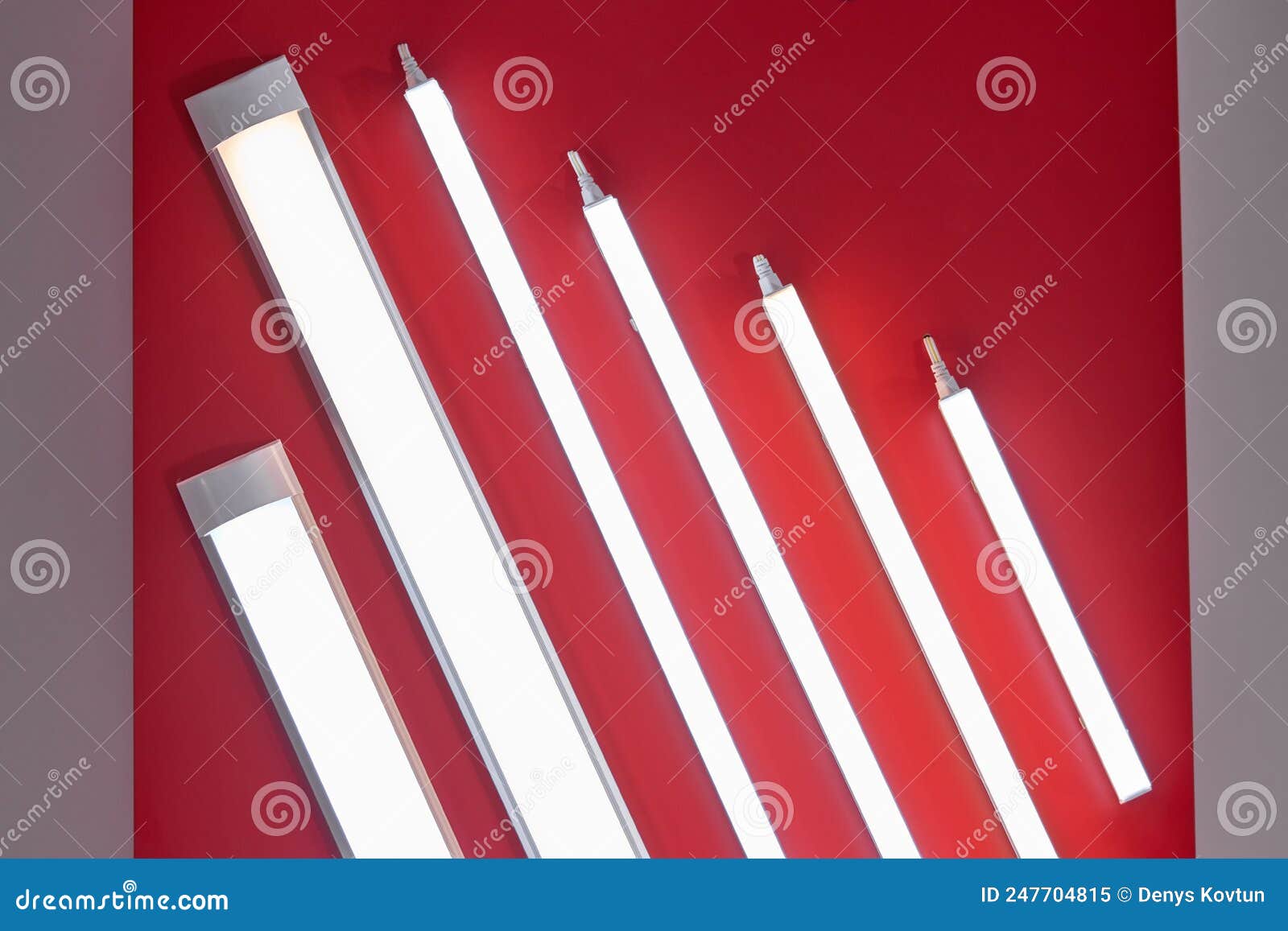 Set of neon LED lamps. stock image. Image of fluorescent - 247704815