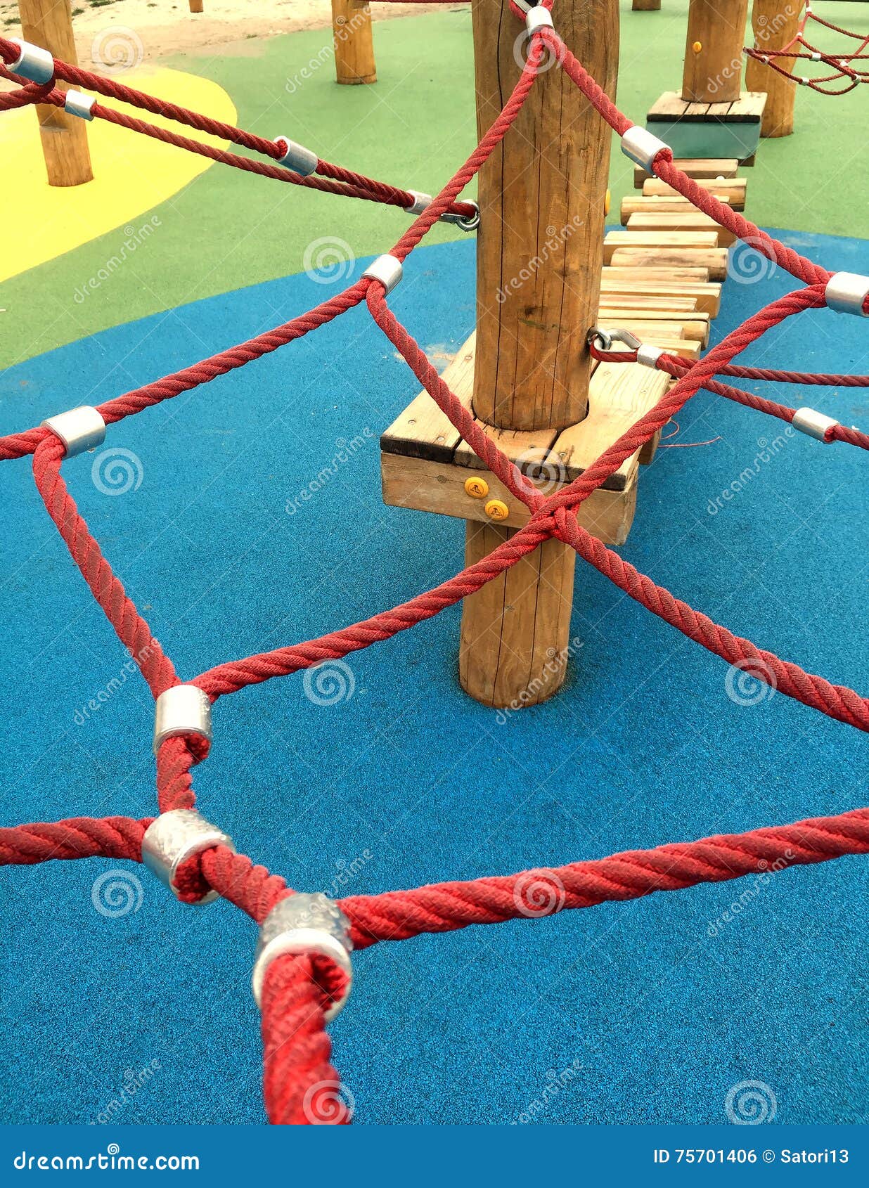 Set of Net Crawl Constructions on Kids Playground Stock Photo - Image ...