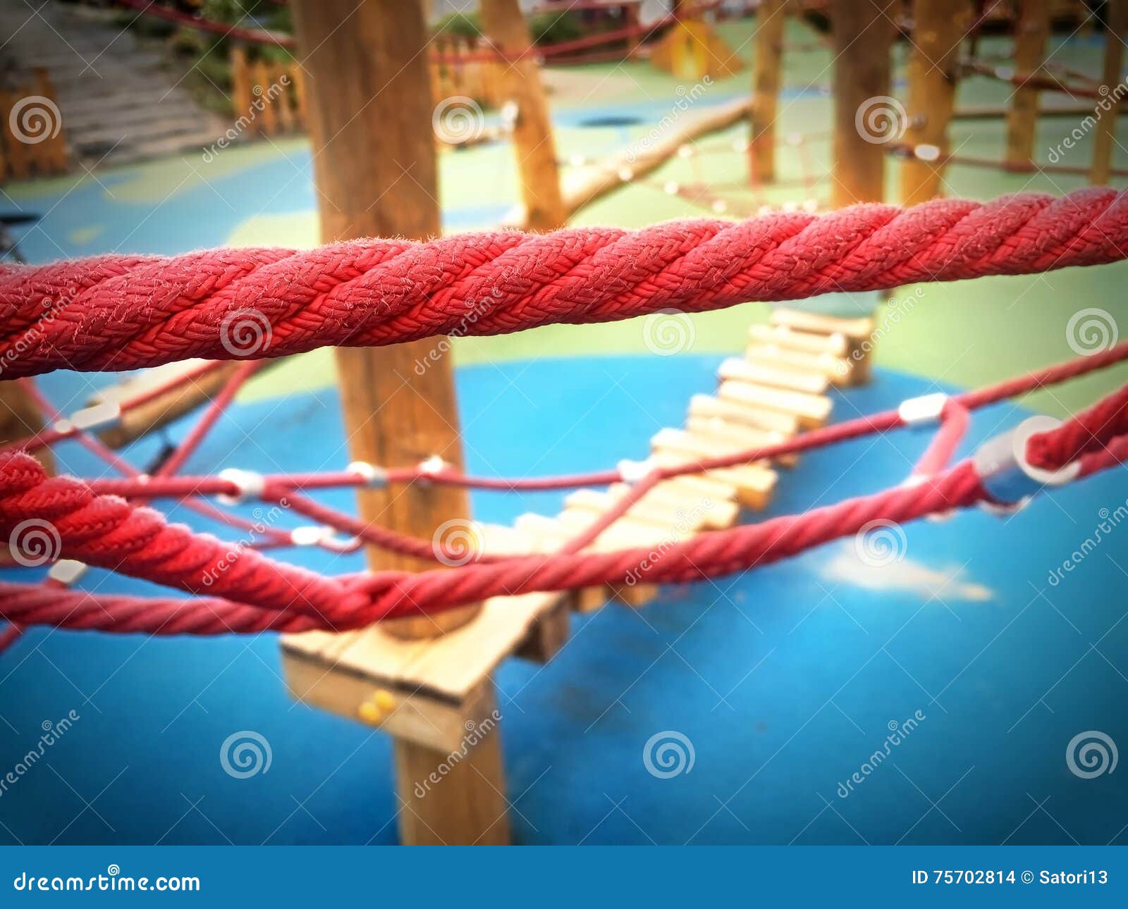 Set of Net Crawl Constructions on Kids Playground Stock Photo - Image ...