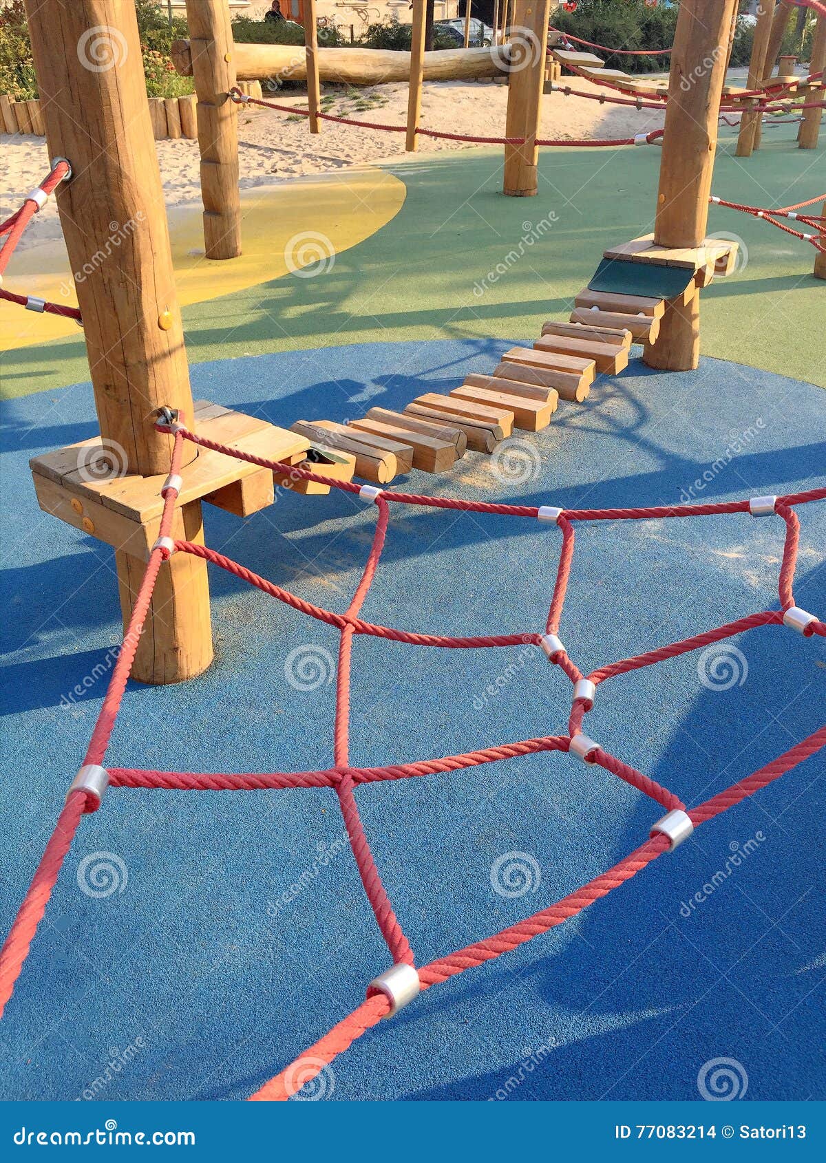 Set of Net Crawl Constructions on Kids Playground Stock Photo - Image ...