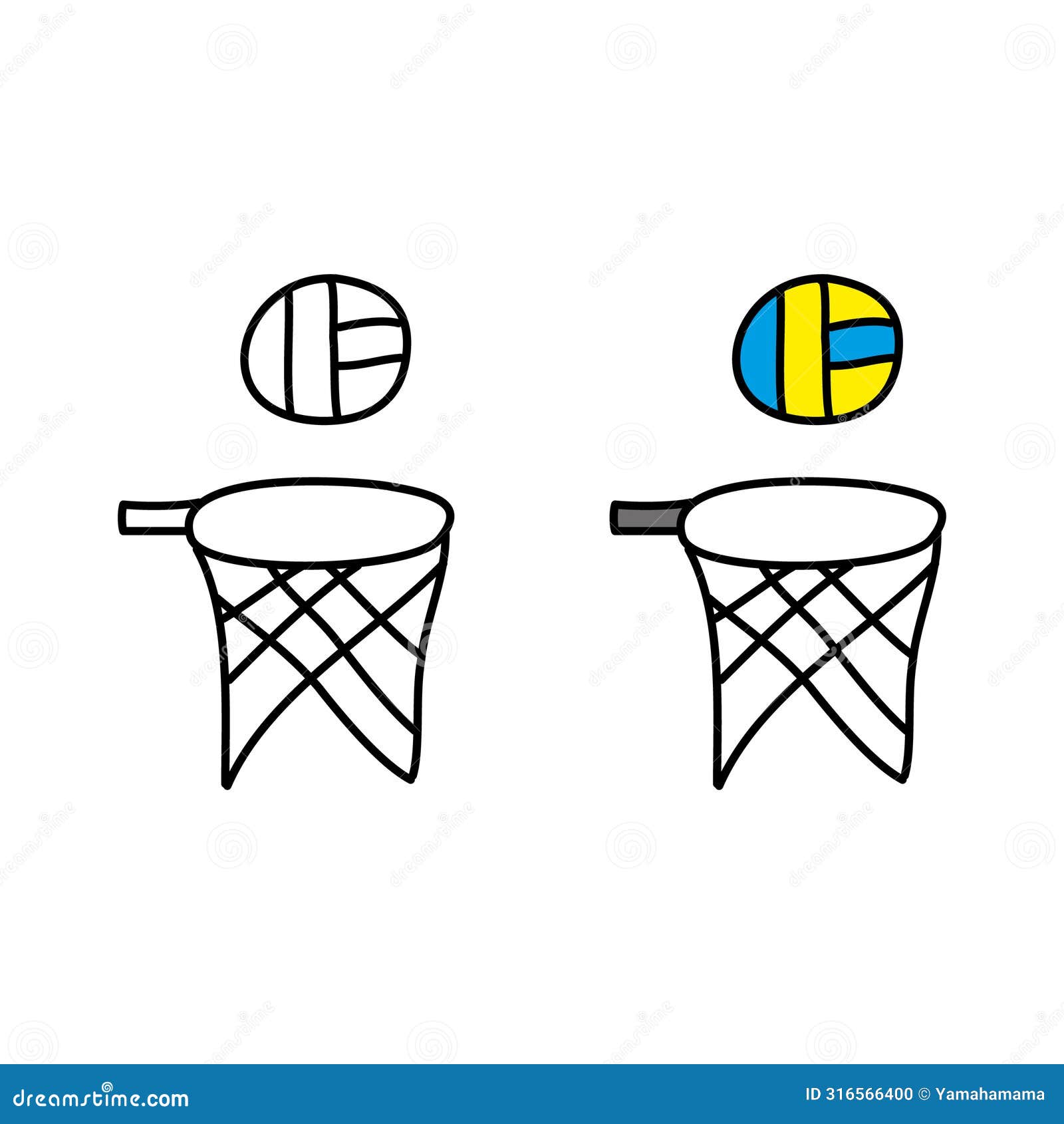 Netball 2 stock vector. Illustration of black, ring - 316566400