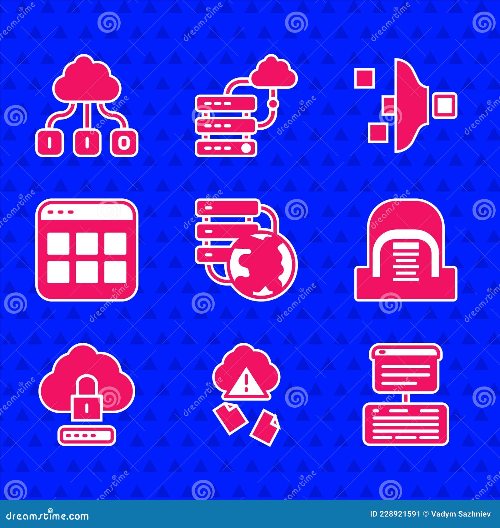 Set Network Cloud Connection Cloud Hacking Server Data Web Hosting
