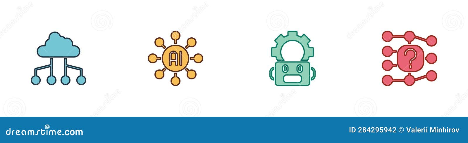 Set Network Cloud Connection, Neural Network, Robot Setting and Icon ... Set Network Cloud Connection, Neural Network, Robot Setting and Icon ...