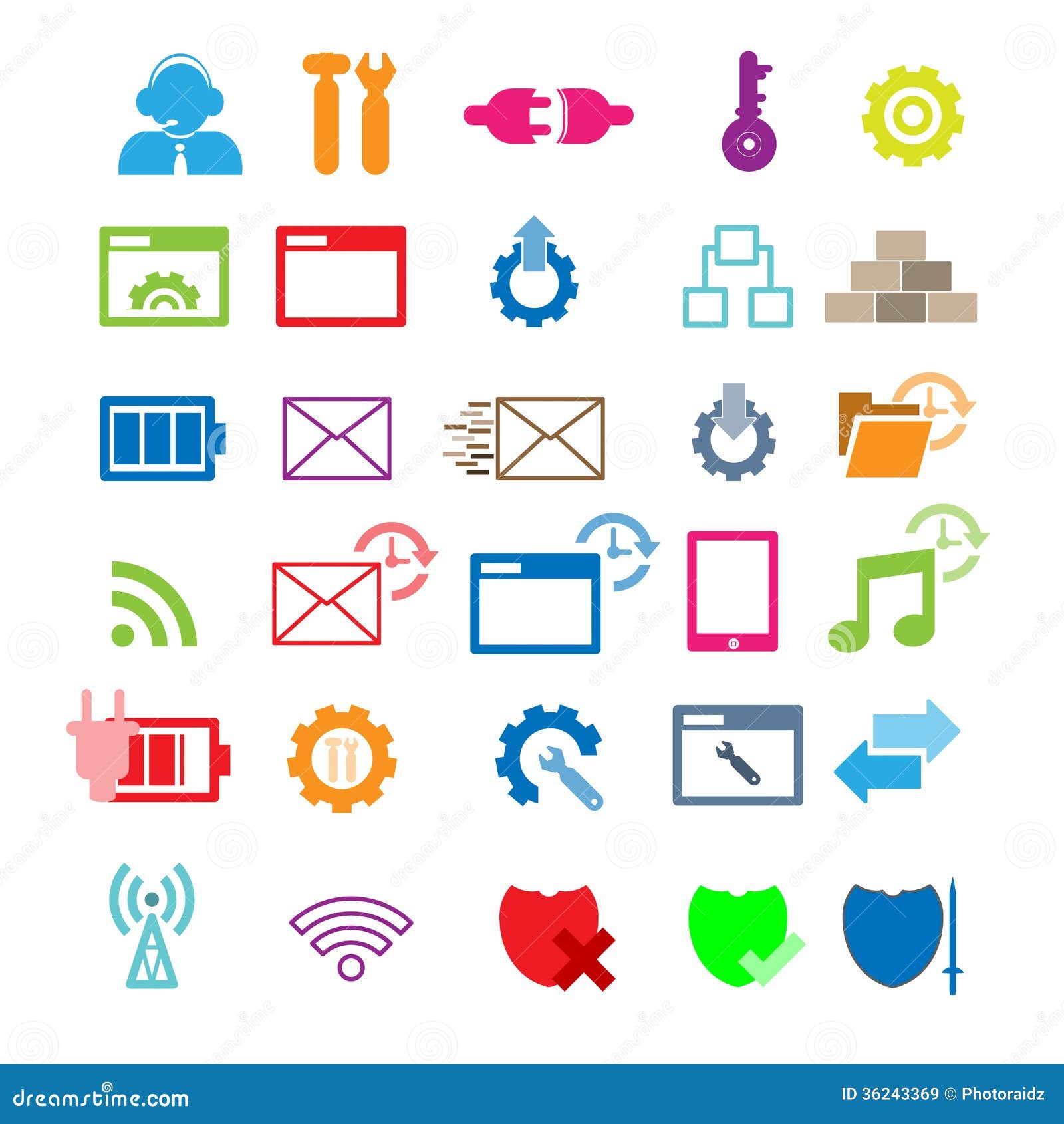 Set of network icons stock illustration. Illustration of network - 36243369