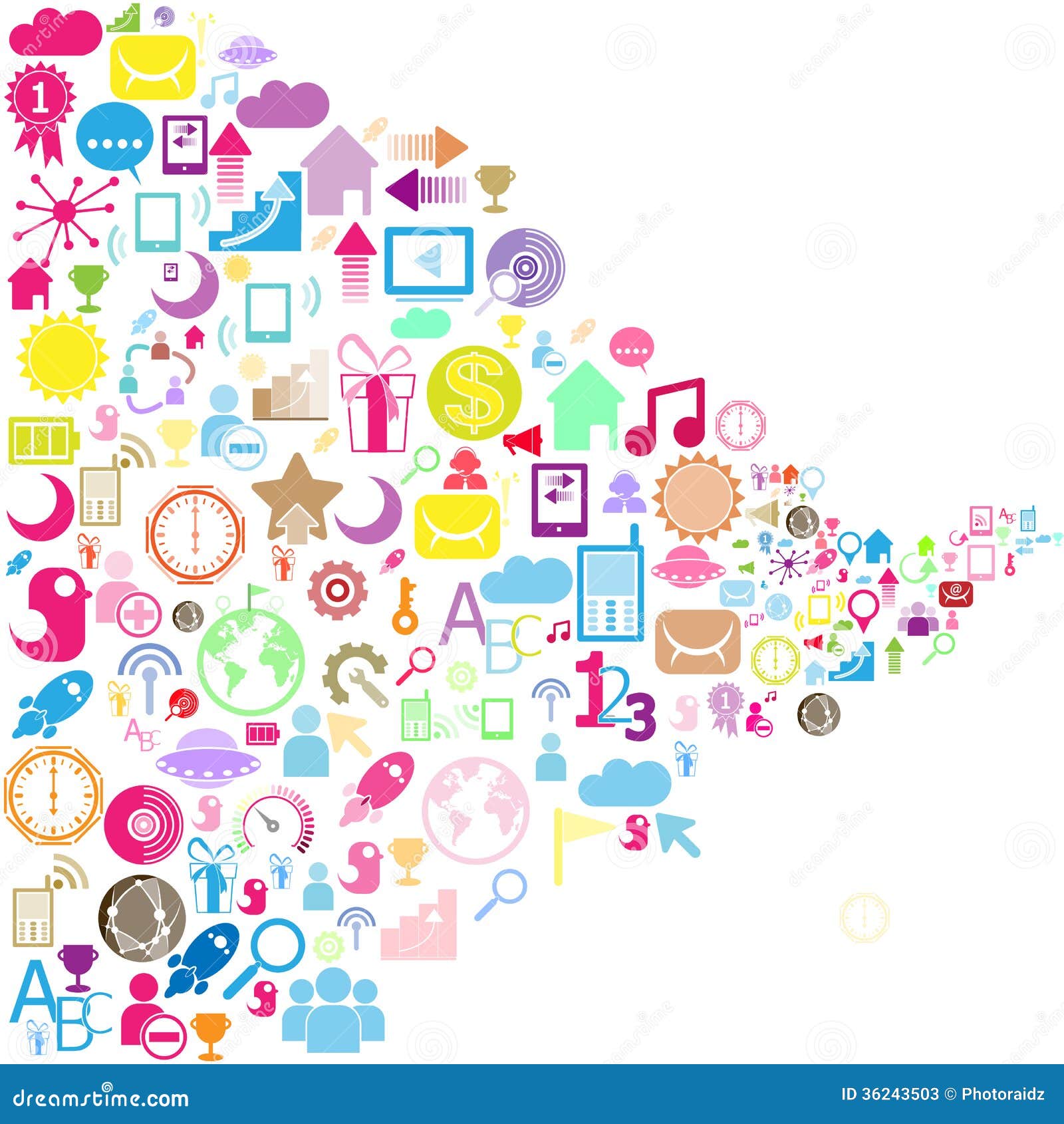 Set of network icons stock vector. Illustration of agency - 36243503