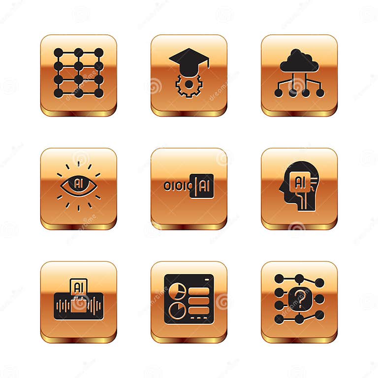 Set Neural Network, Artificial Intelligence AI, Computer Api Interface, Binary Code, Network ...