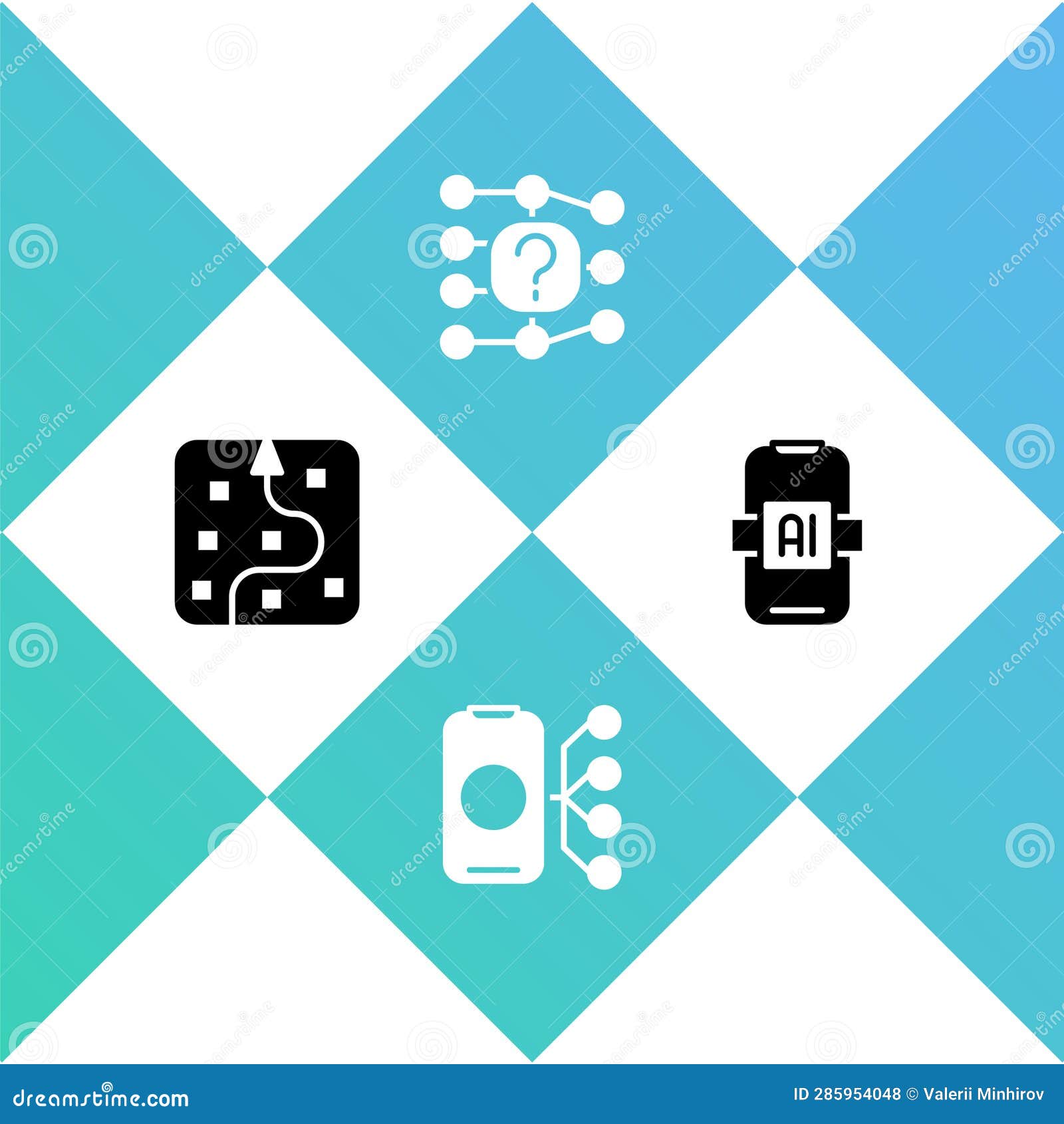 Set Neural Network, and Artificial Intelligence AI Icon. Vector Stock ... Set Neural Network, and Artificial Intelligence AI Icon. Vector Stock ...