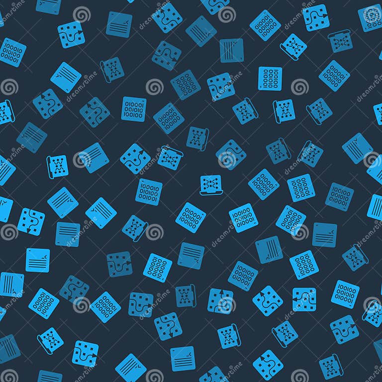 Set Neural Network Binary Code And Web Developer Programming On Seamless Pattern Vector Stock 