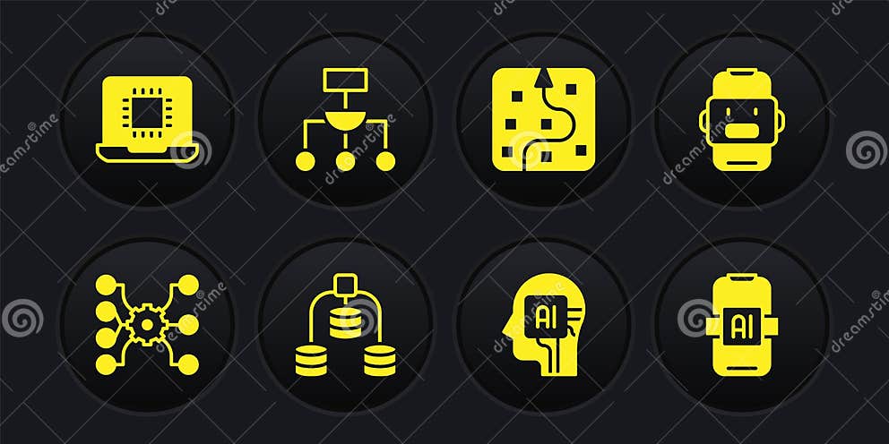 Set Neural Network, Chat Bot, Server, Data, Humanoid Robot, Algorithm, Artificial Intelligence ...