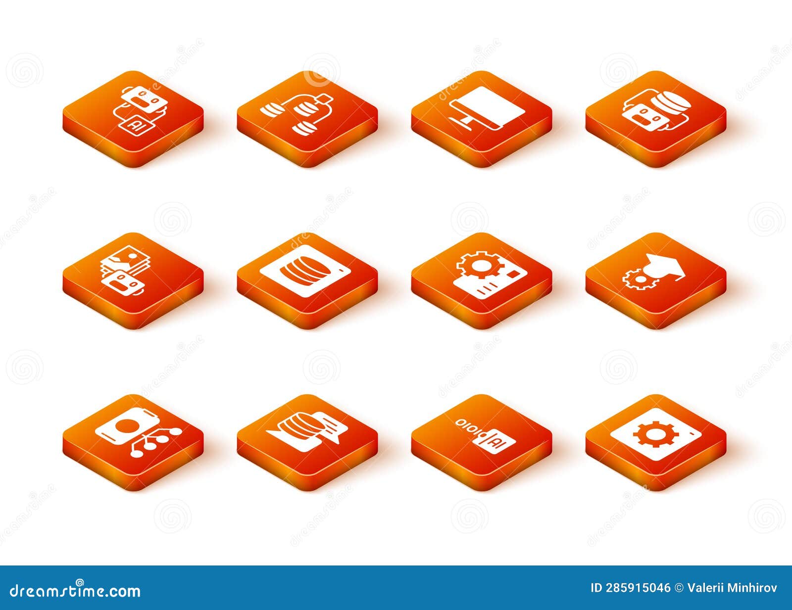 Set Neural Network, Server, Data, Artificial Intelligence Robot, Binary Code, Computer Api ...