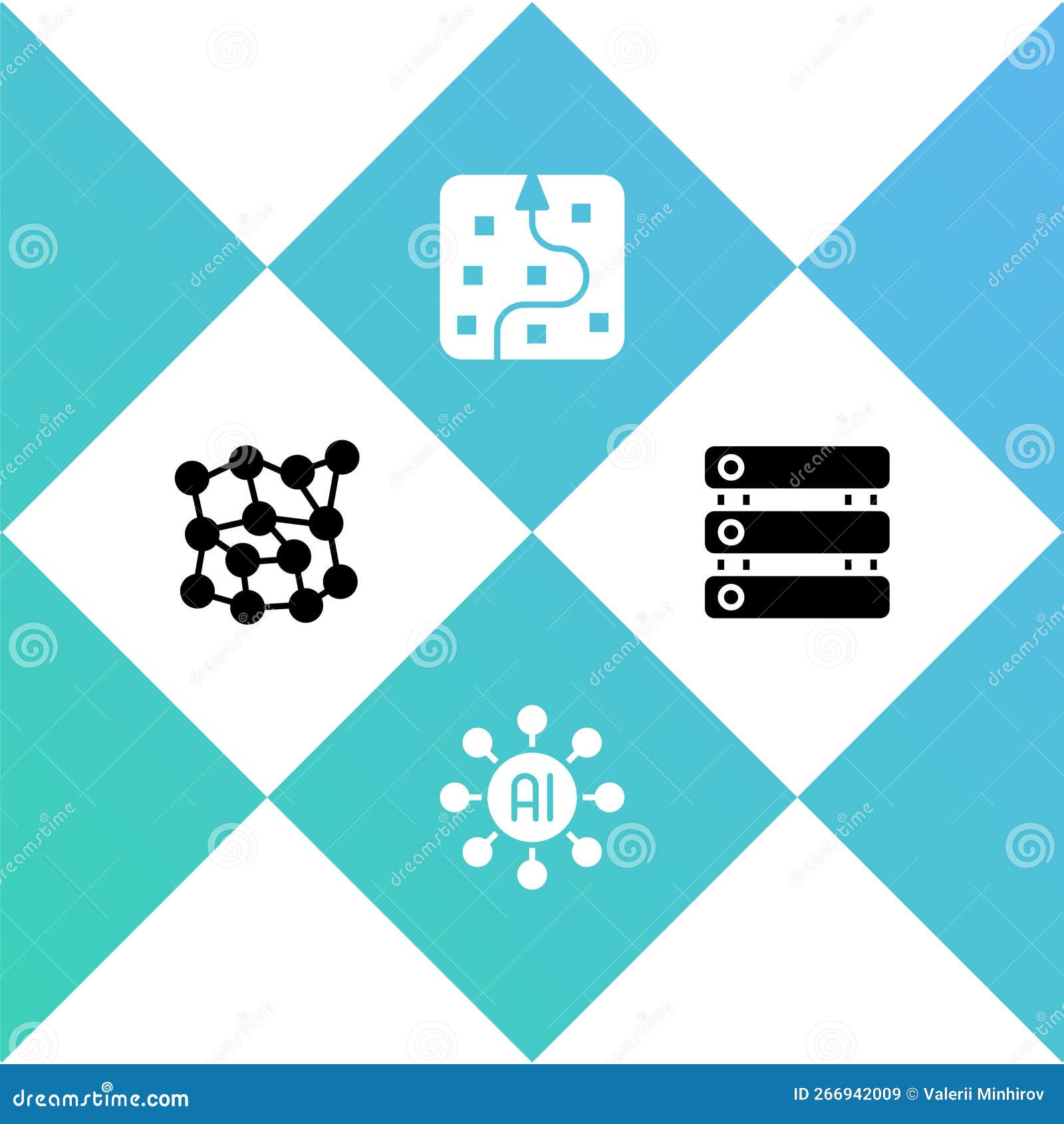 Set Neural Network, and Server, Data Icon. Vector Stock Vector ... Set Neural Network, and Server, Data Icon. Vector Stock Vector ...