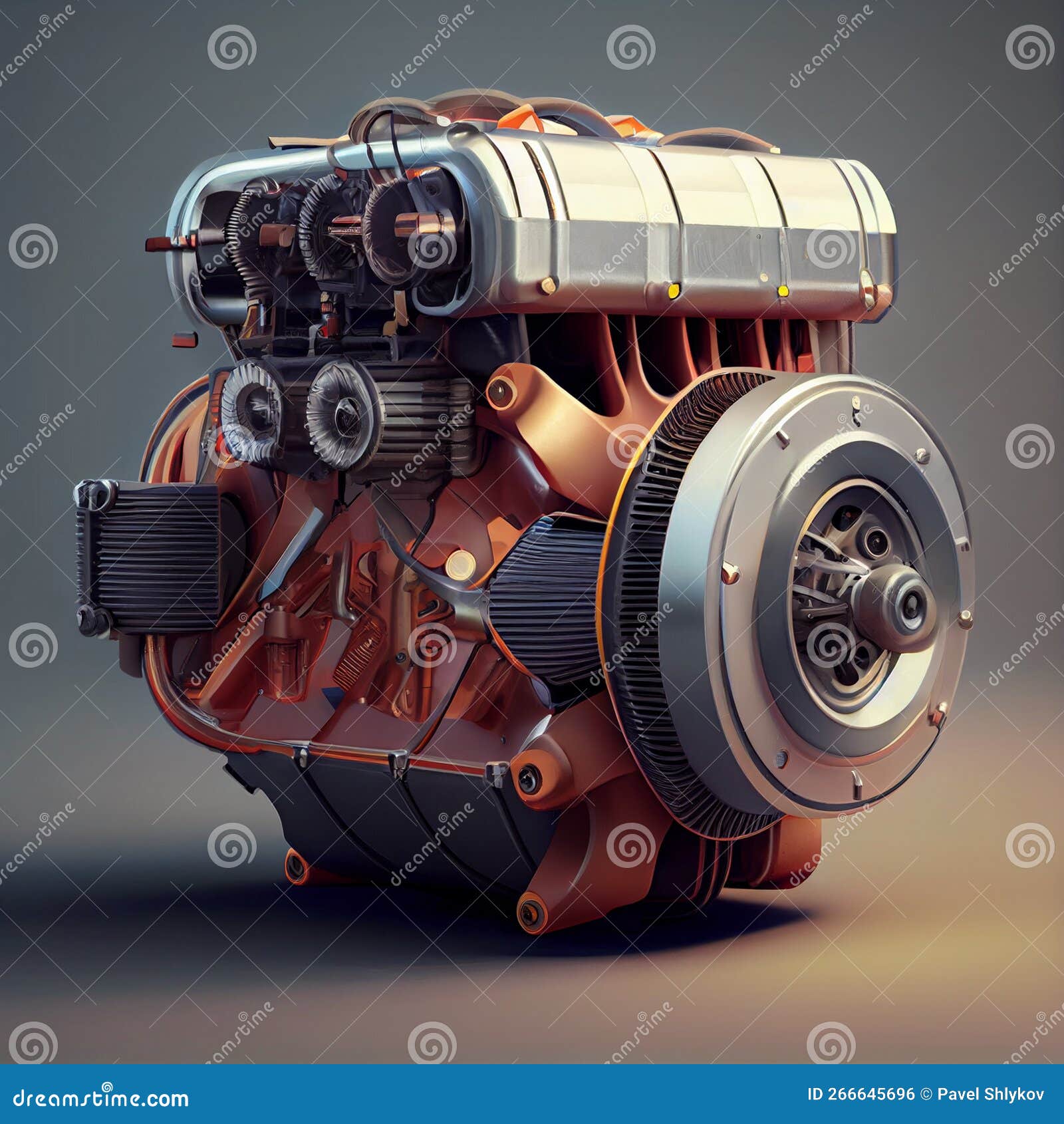 Set of New Car Electric Engine Stock Illustration - Illustration of ...