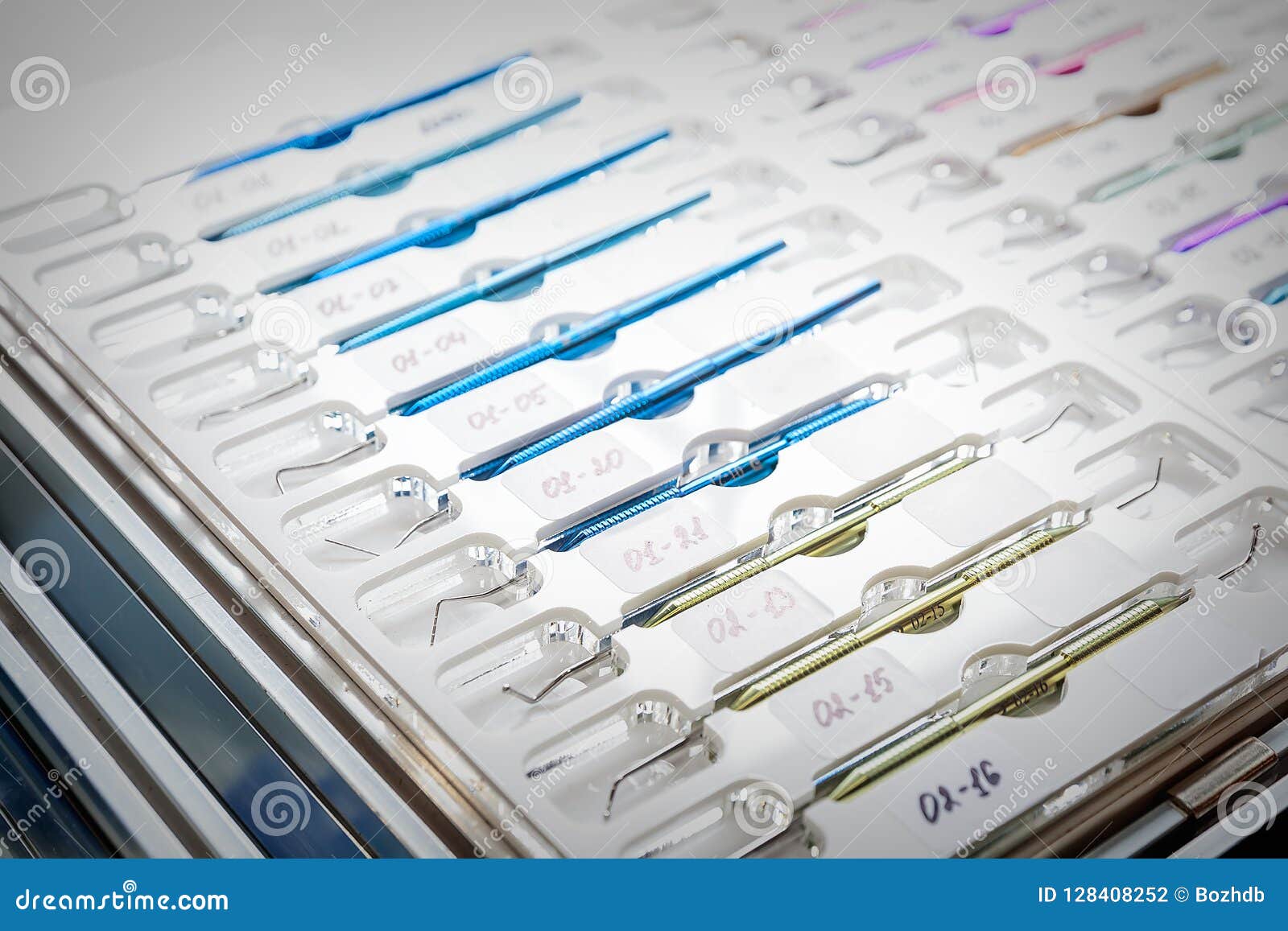 Set of dentist tools stock photo. Image of medicine - 128408252