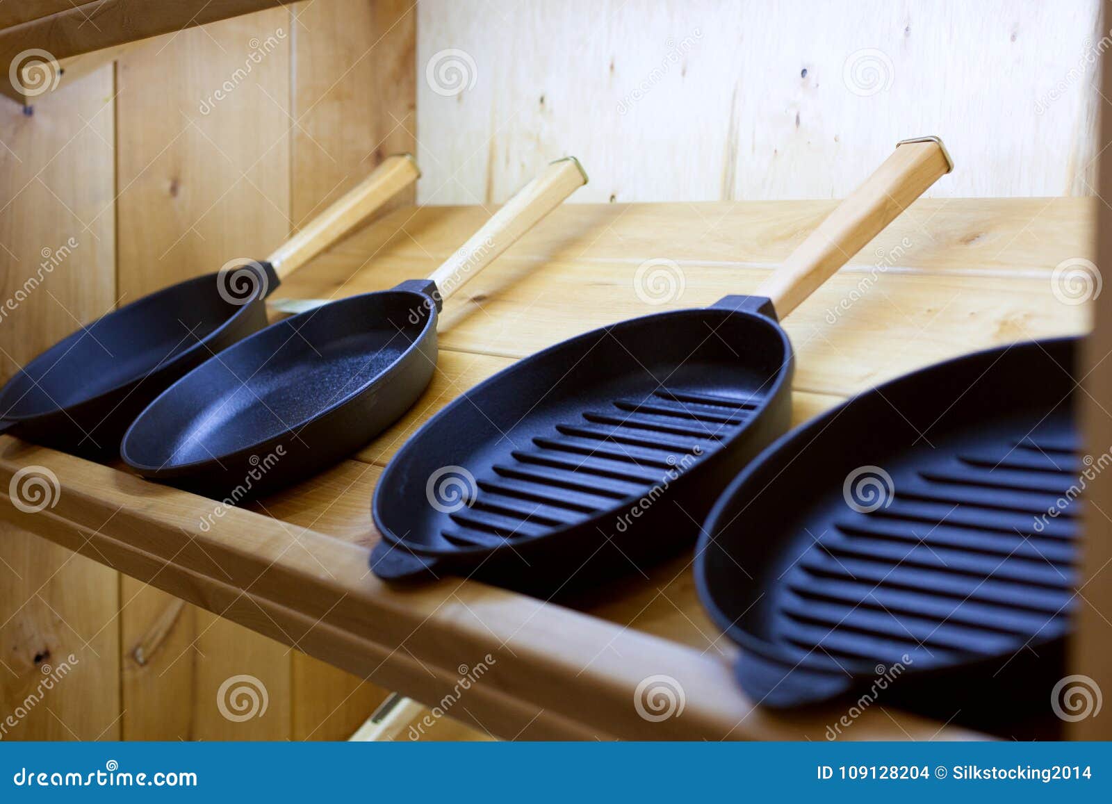 Set of new pans. stock photo. Image of holiday, cook - 109128204