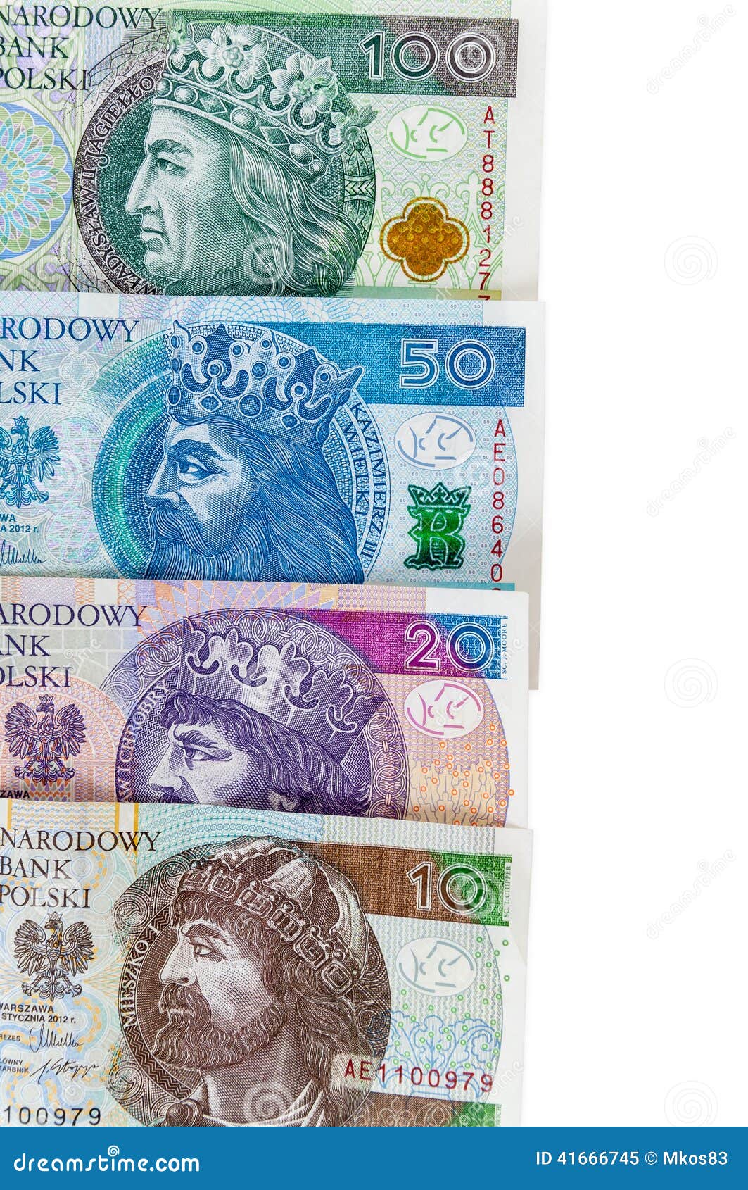 Set of New Polish Banknotes Stock Image - Image of sell, concept: 41666745