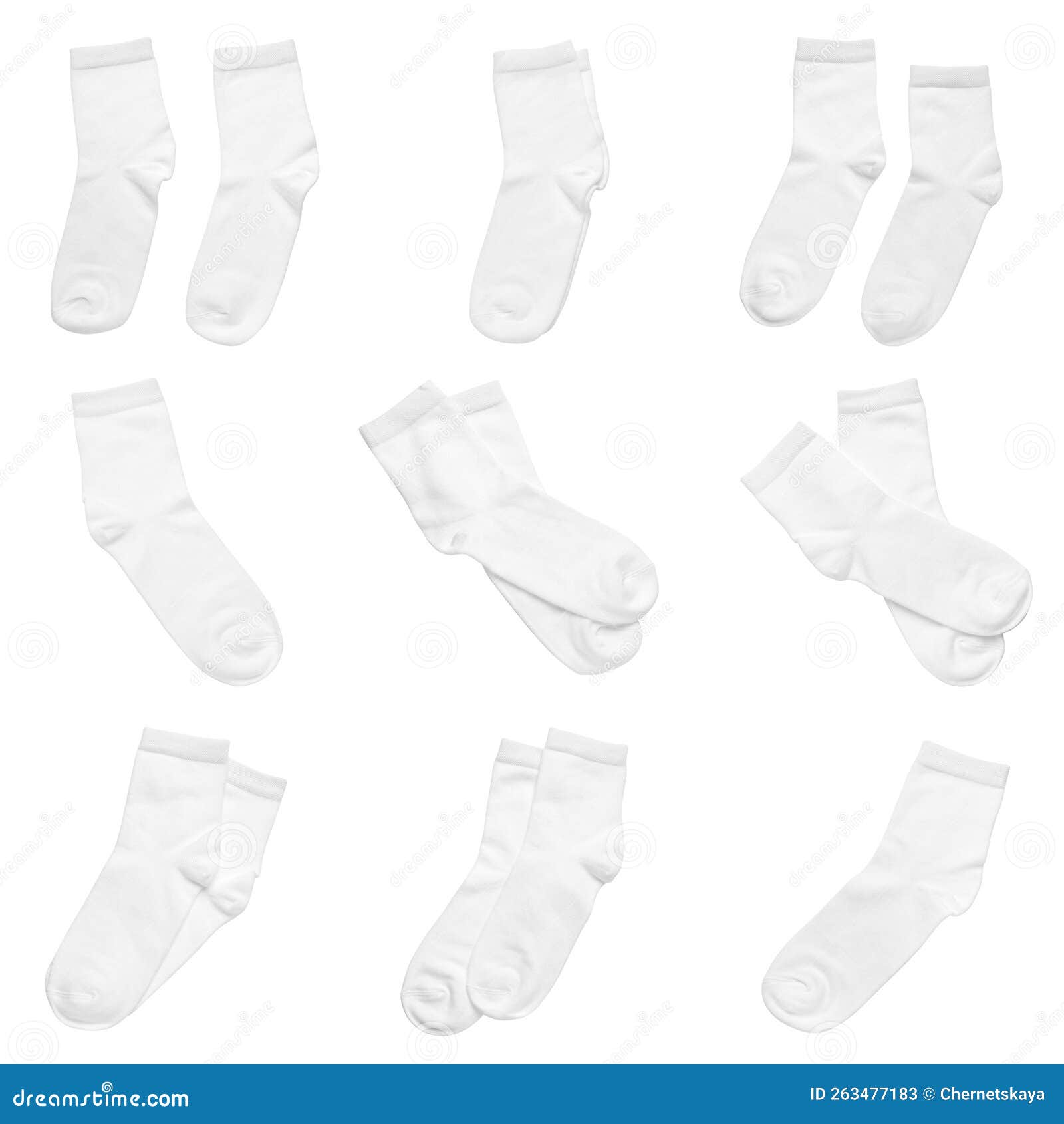 Set with New Socks on White Background Stock Image - Image of ...