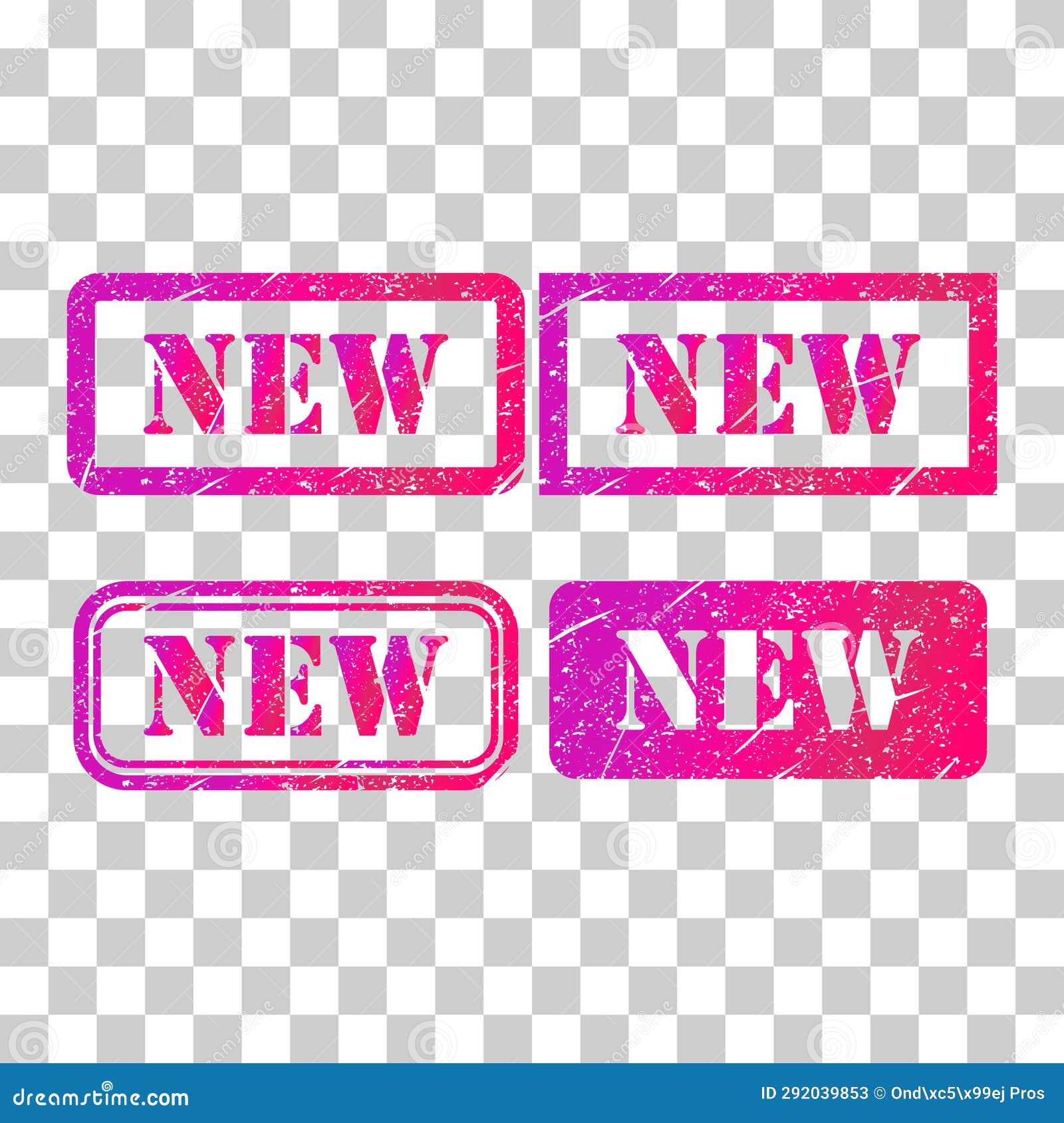 Set of New Stamp Symbol, Label Sticker Sign Button, Text Banner Vector ...