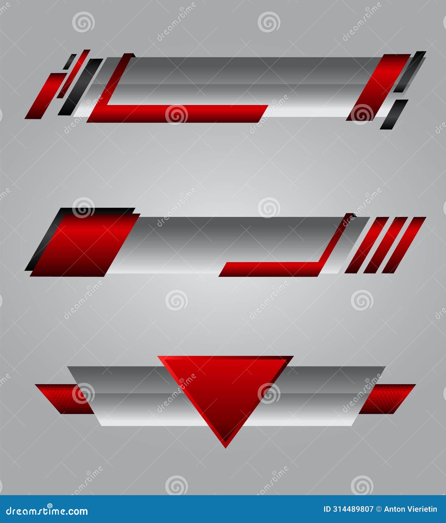 Vector Illustration. Banners for Broadcasting with Negative Space To ...
