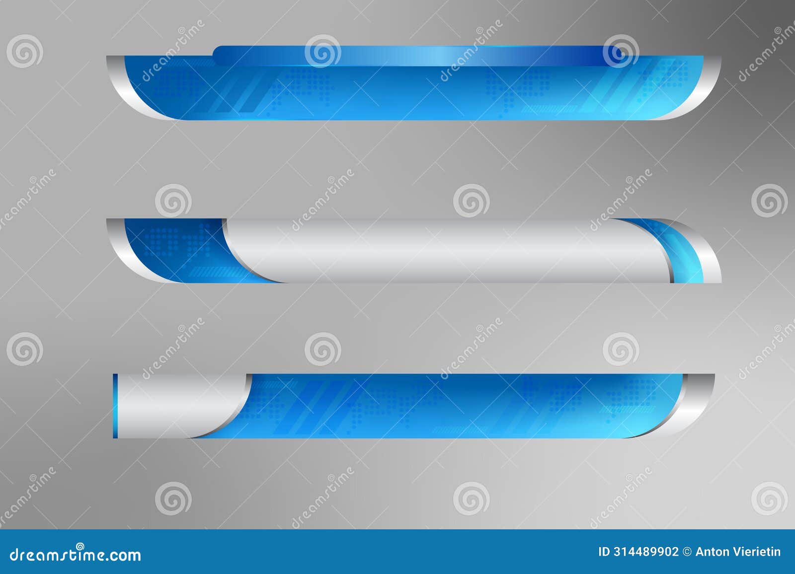 Vector Illustration. Banners for Broadcasting with Negative Space To ...