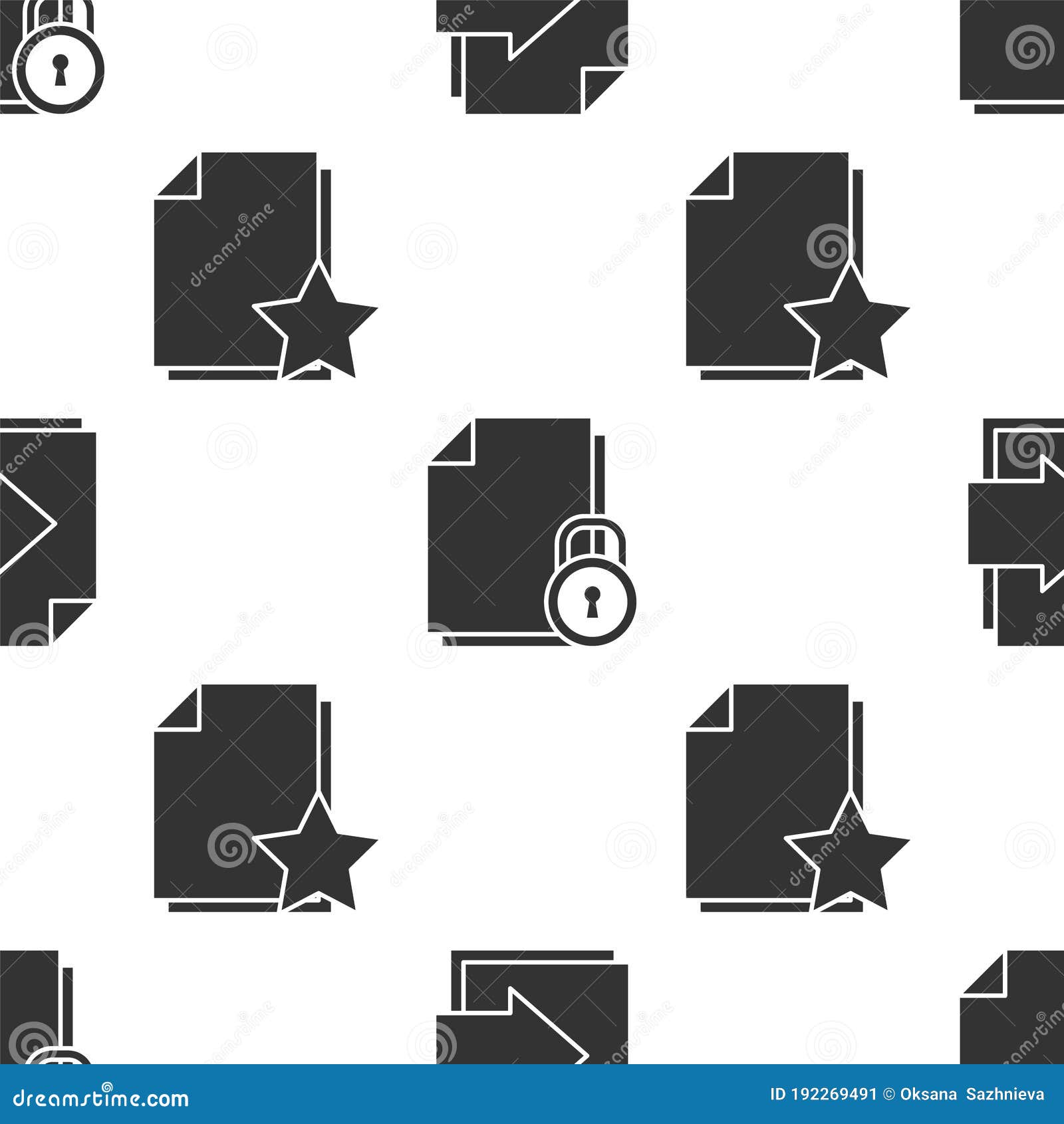 Set Next Page Arrow, Document and Lock and Document with Star on ... Set Next Page Arrow, Document and Lock and Document with Star on ...