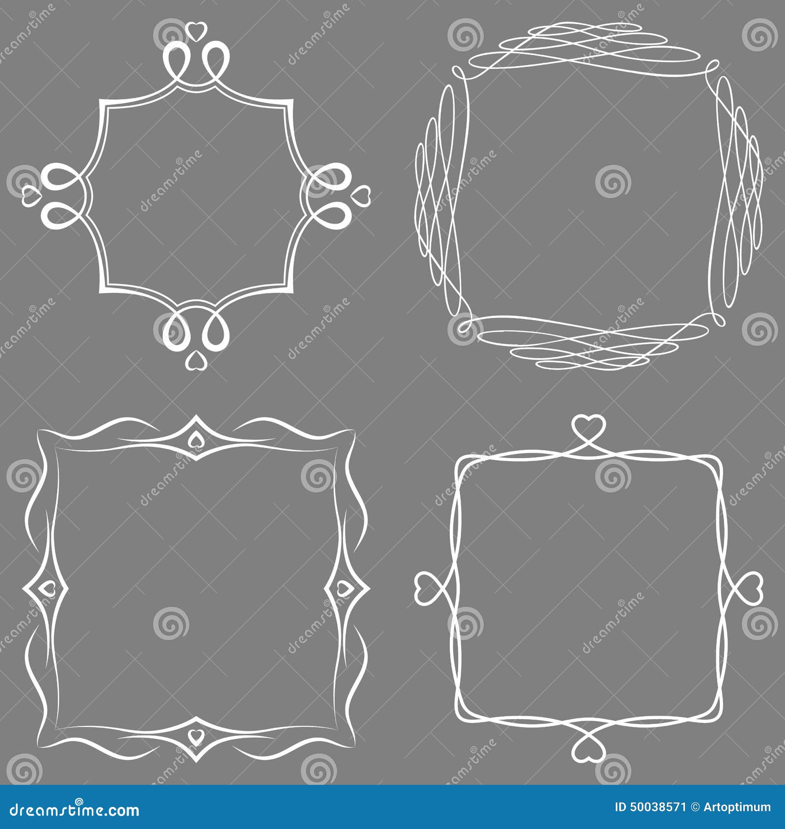 Set of Nice Decorative Frames Stock Vector - Illustration of award ...