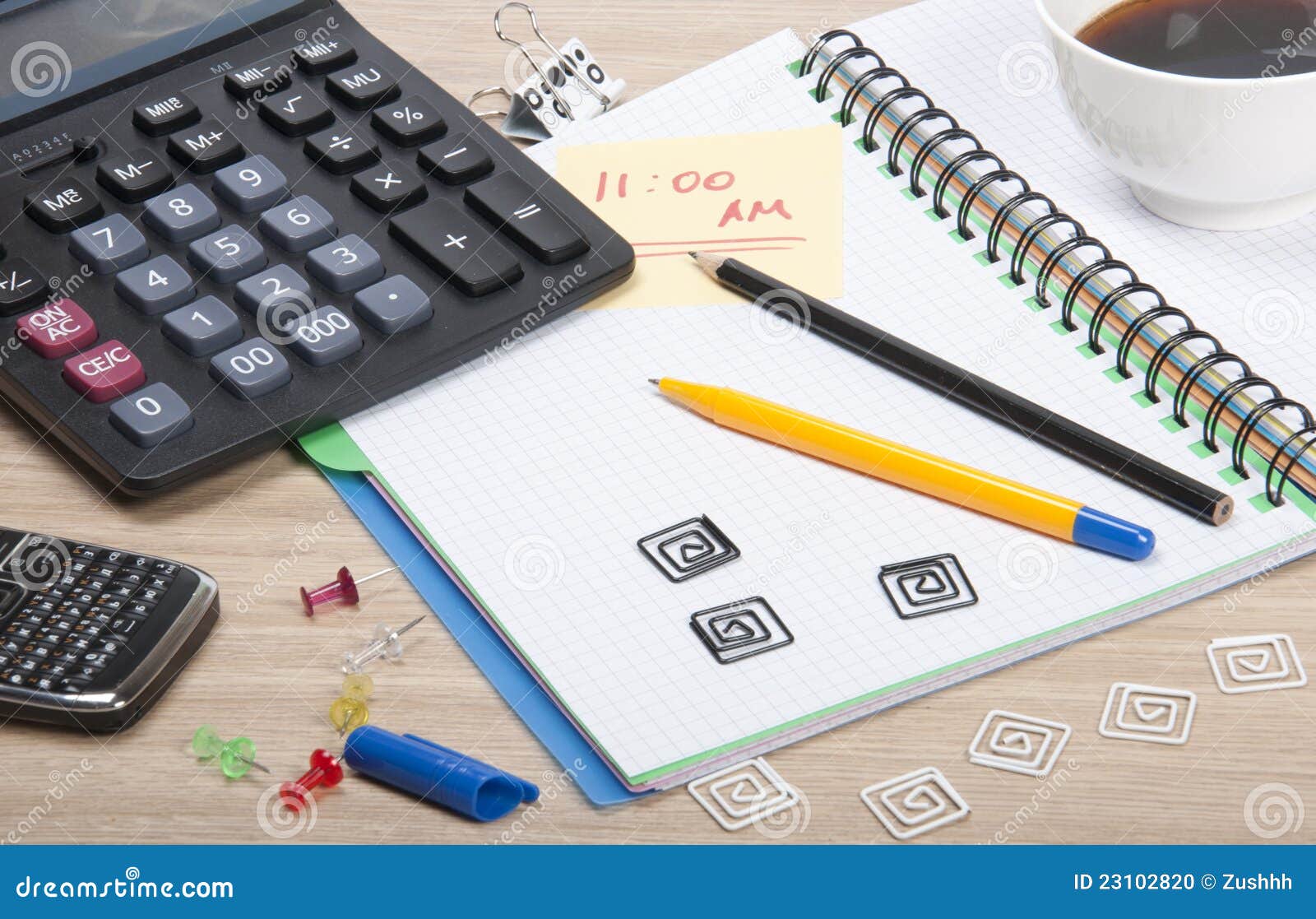 A Set of Nice Office Materials Stock Photo - Image of notebook, finance ...
