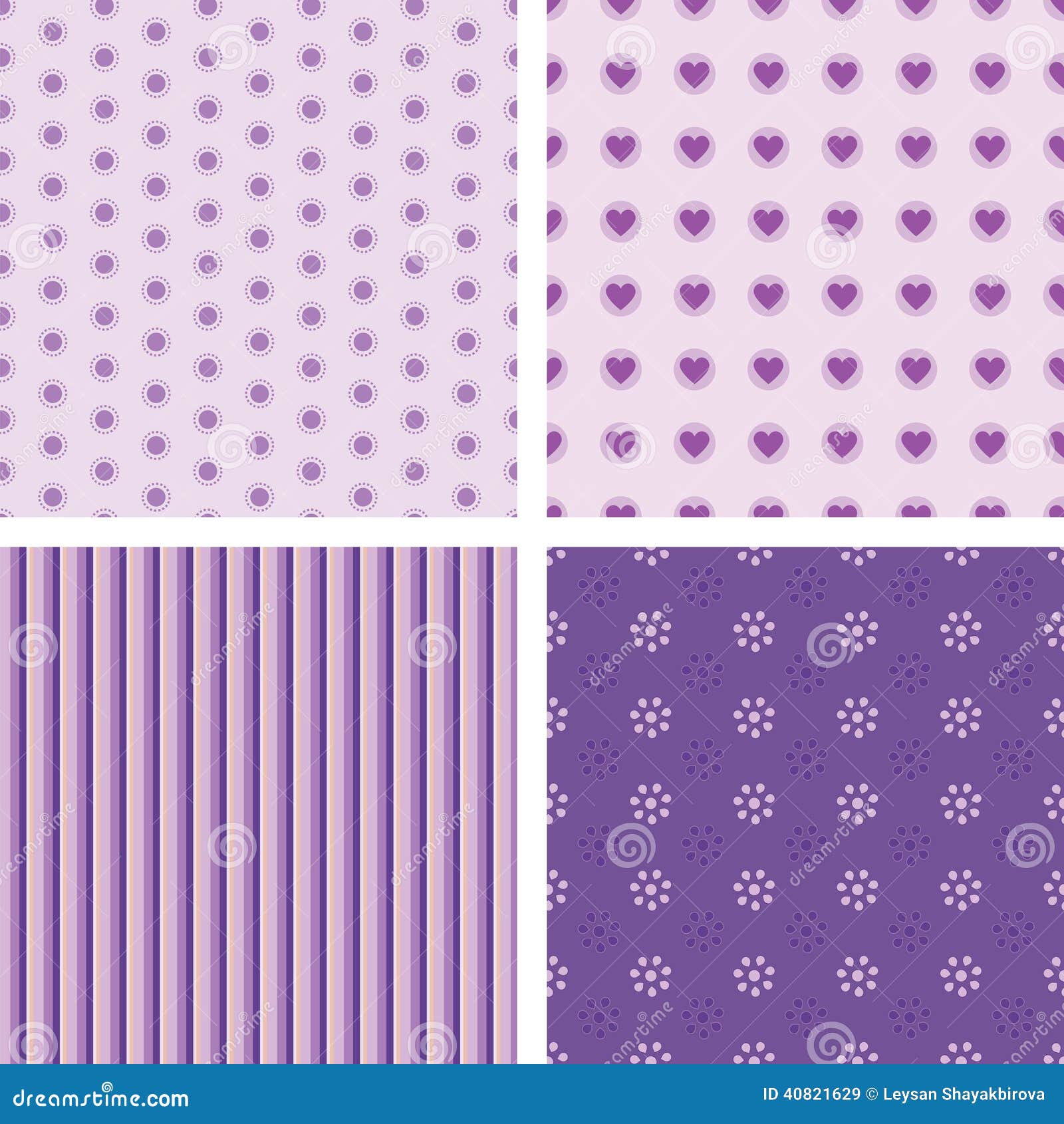 Set of Nice Simple Patterns Stock Vector - Illustration of purple ...