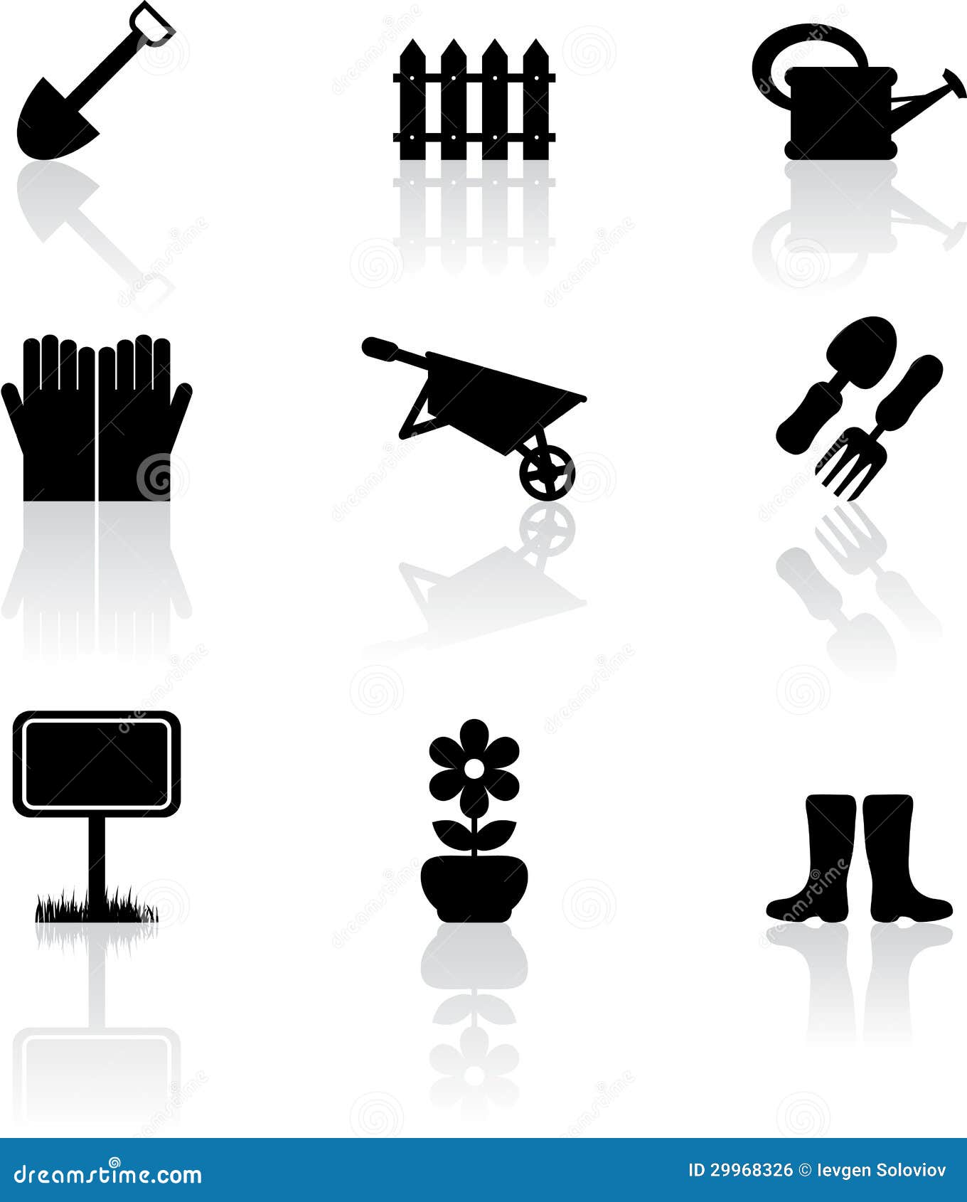 Garden icons stock vector. Illustration of icon, gardening - 29968326