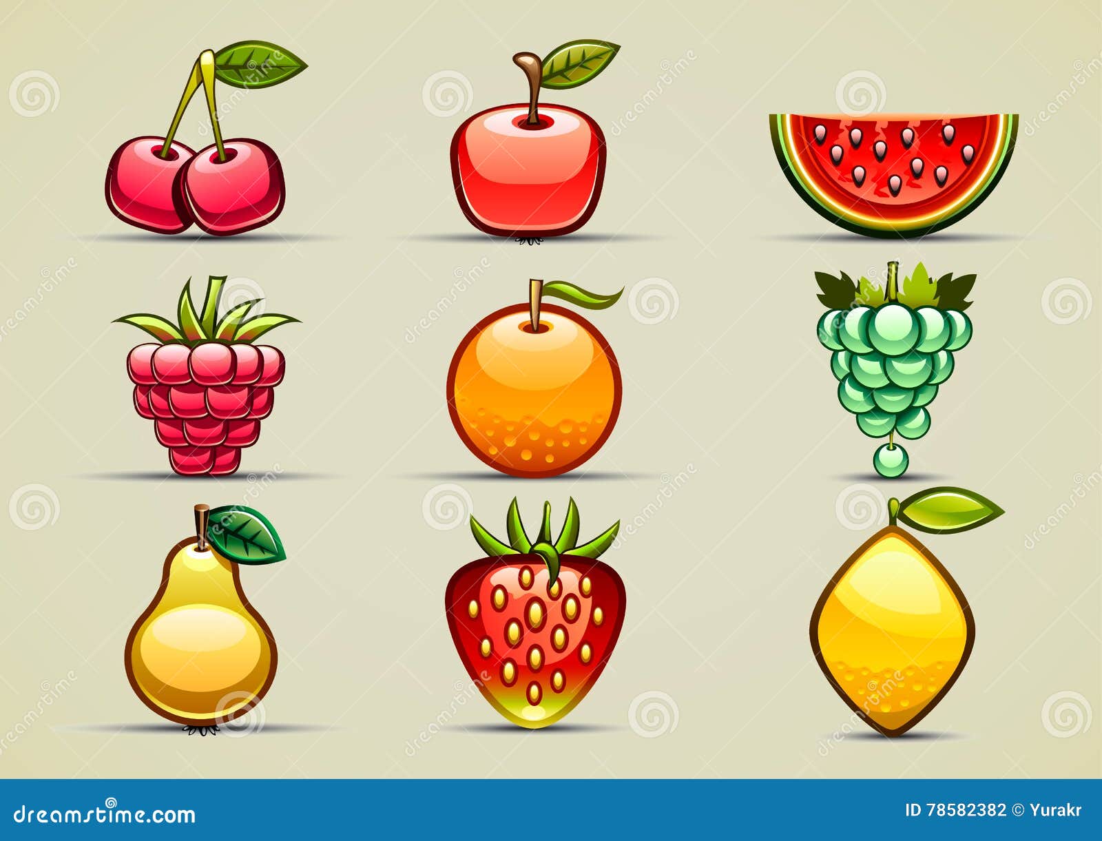 Nine Colorful Brain Icons, Different Color Schemes Isolated White ...