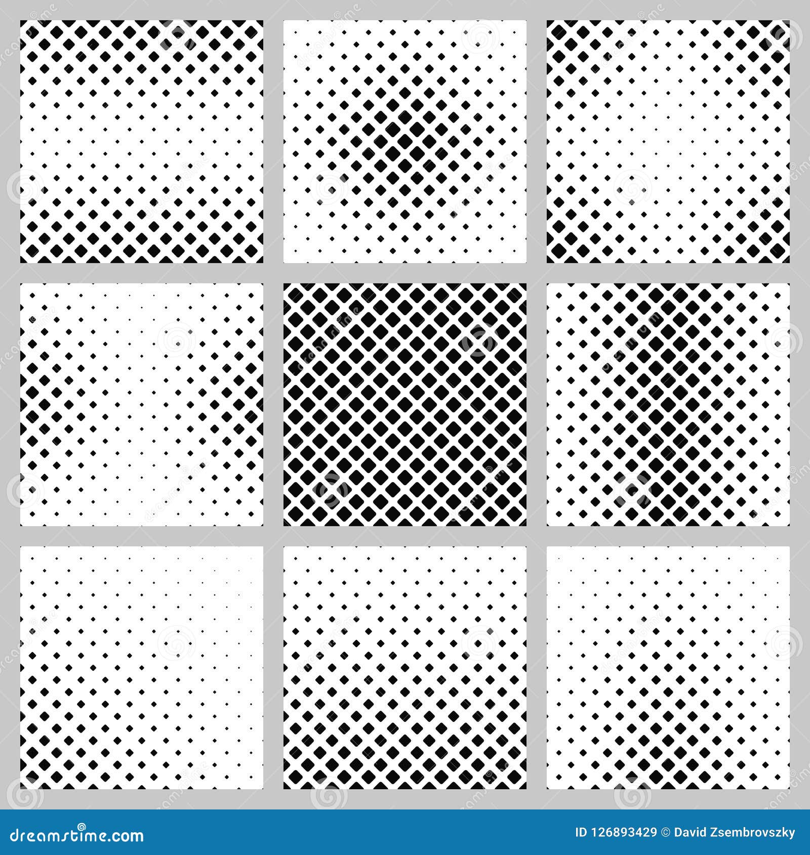 Set of Nine Square Pattern Designs - Vector Graphics Stock Vector ...
