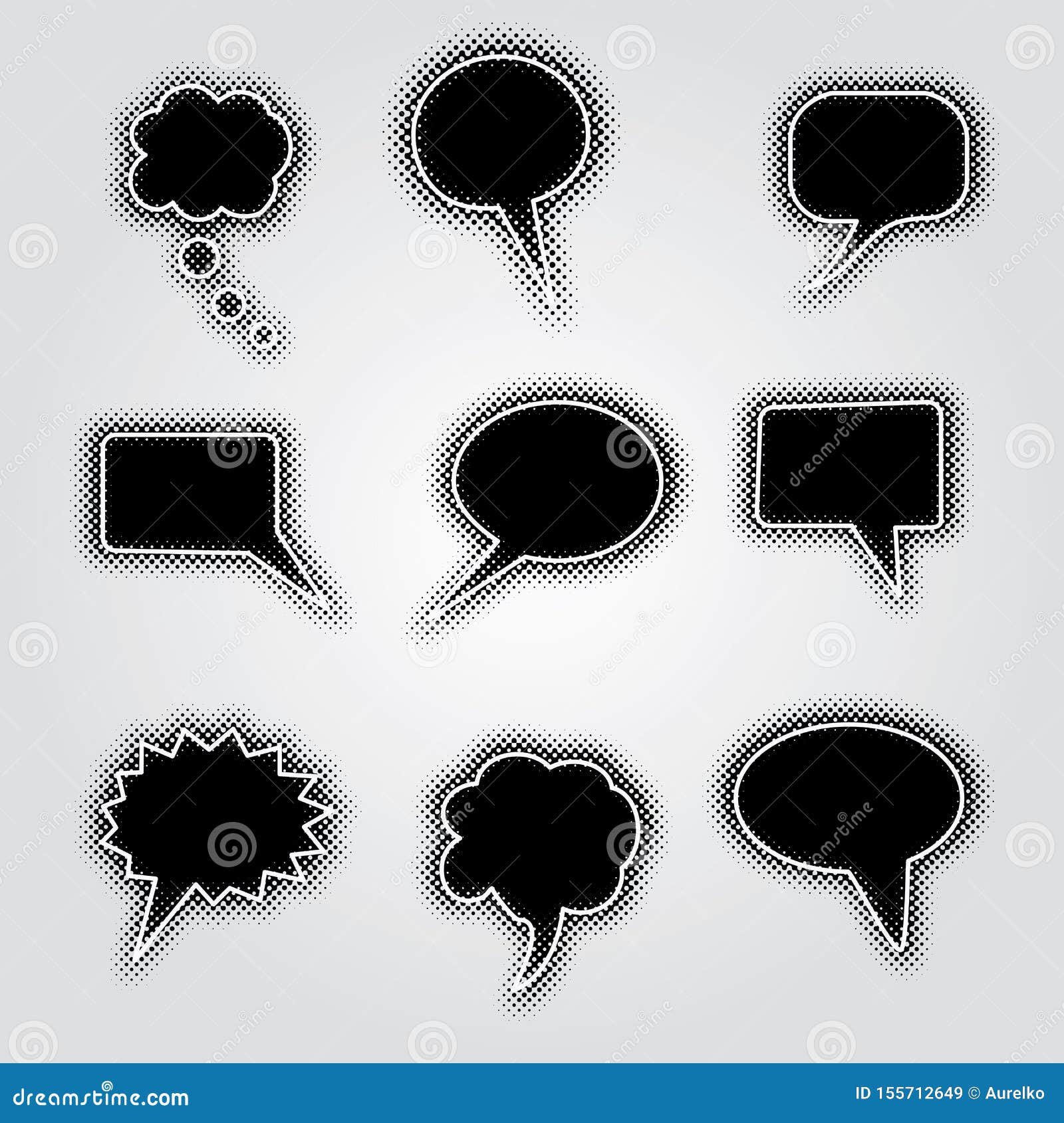 Half black bubbles stock vector. Illustration of comment - 155712649